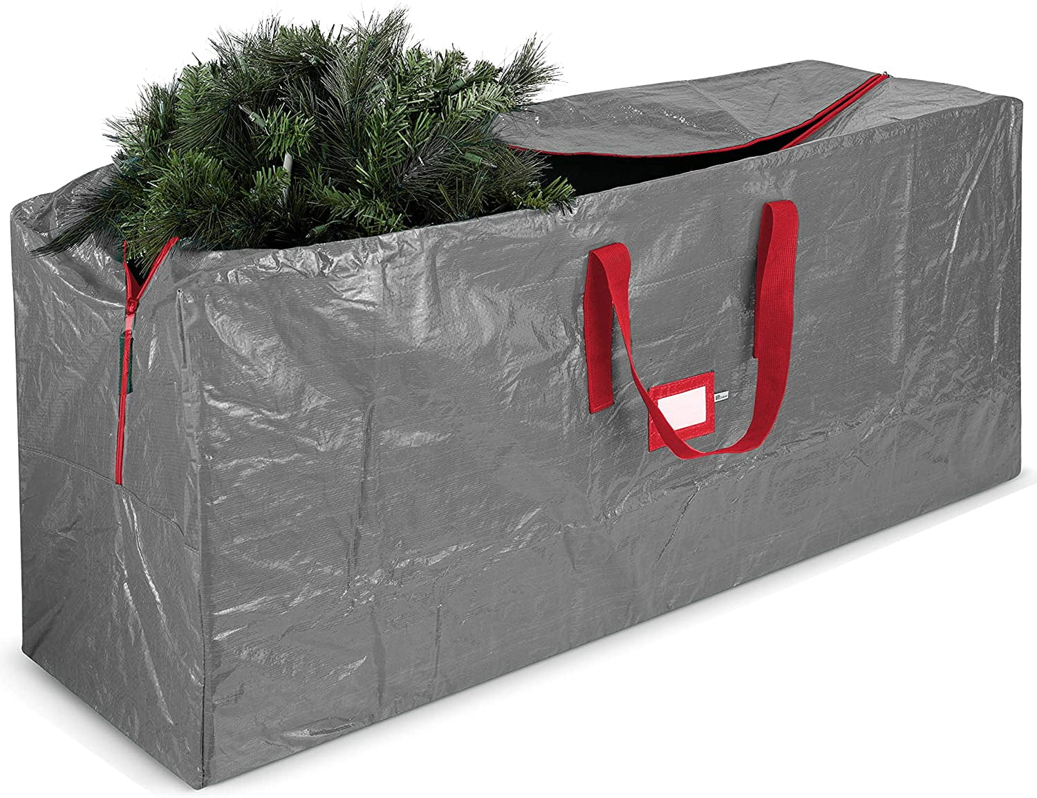 Zober Christmas Tree Storage Bag Red & Gray Waterproof for 7.5 Foot ...