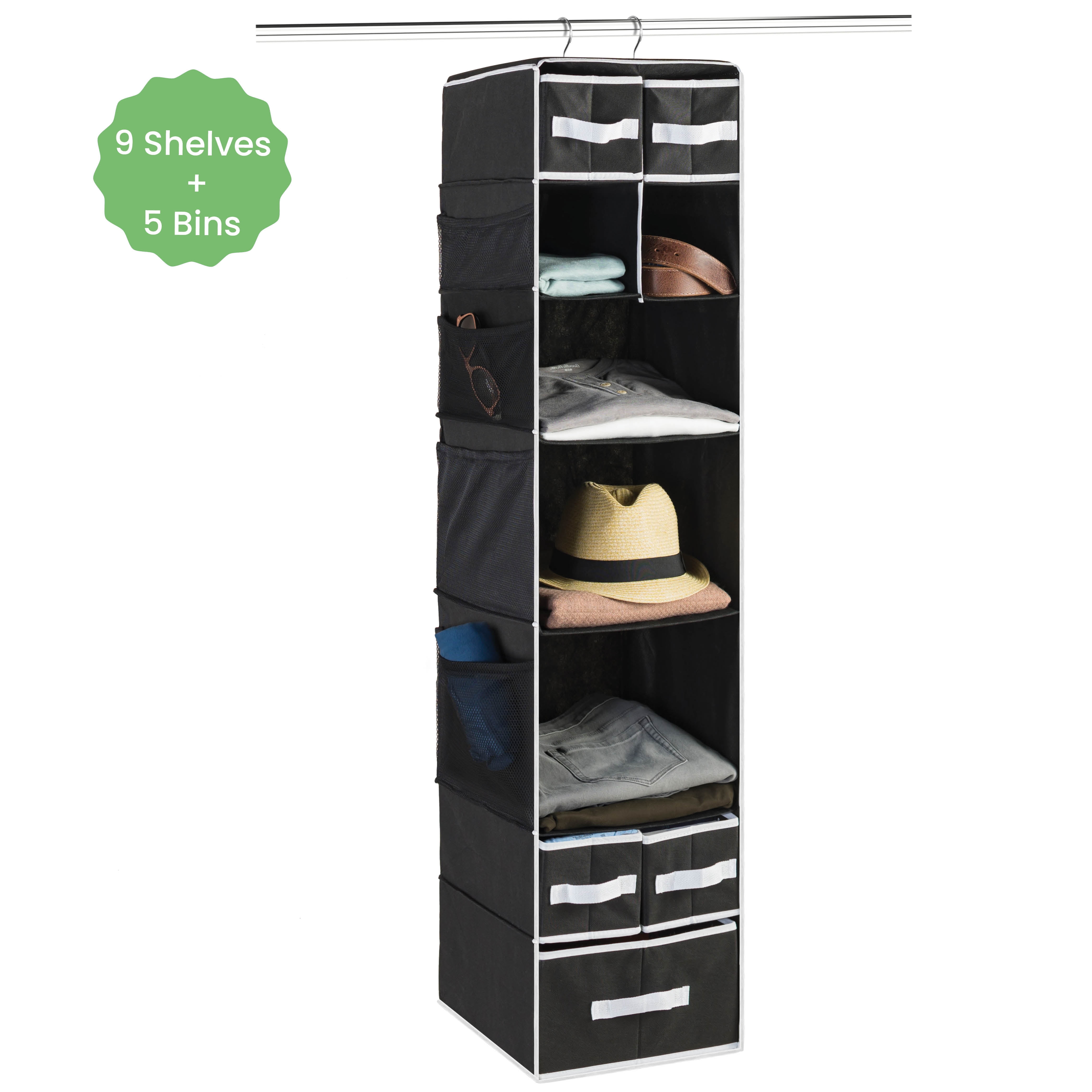 Zober Hanging Closet Organizer Non- Woven Polyethylene 5 Hanging Drawer ...