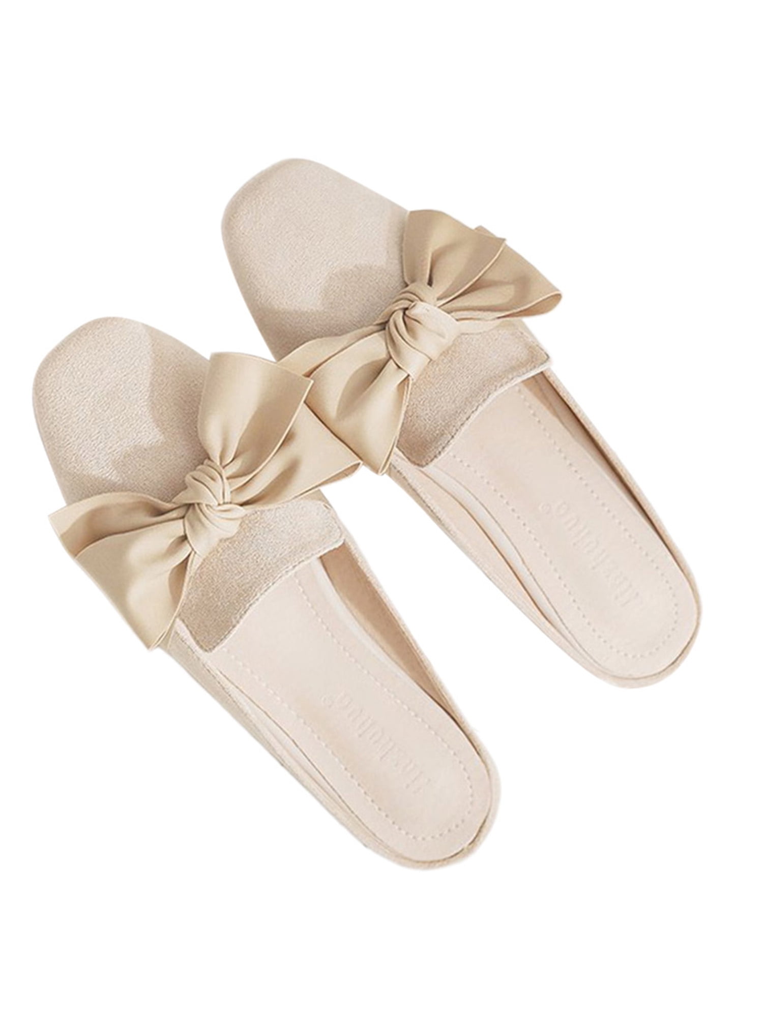 Zodanni Flat Mules for Women Closed Toe Backless Slip-on Loafers ...