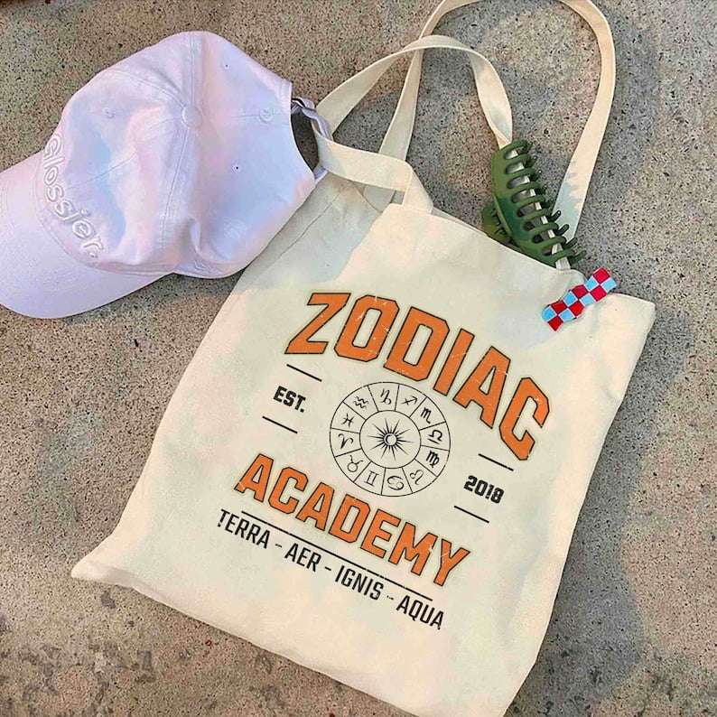 Zodiac Academy Tote Bag, Celestial Heirs Band, Terra, Aer, Ignis and ...