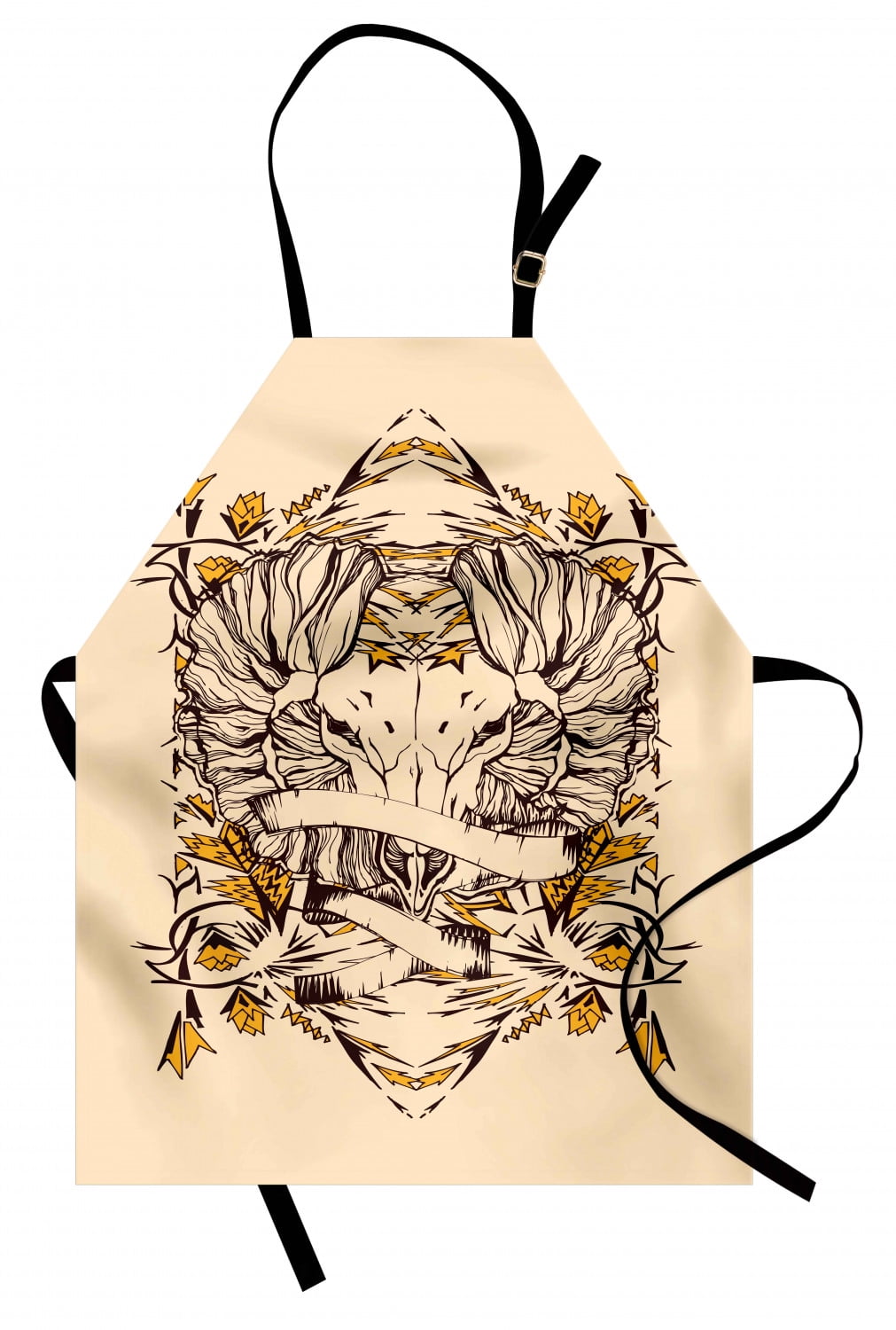 Zodiac Aries Apron Abstract Astrological Wild Animal in Hand Drawn ...