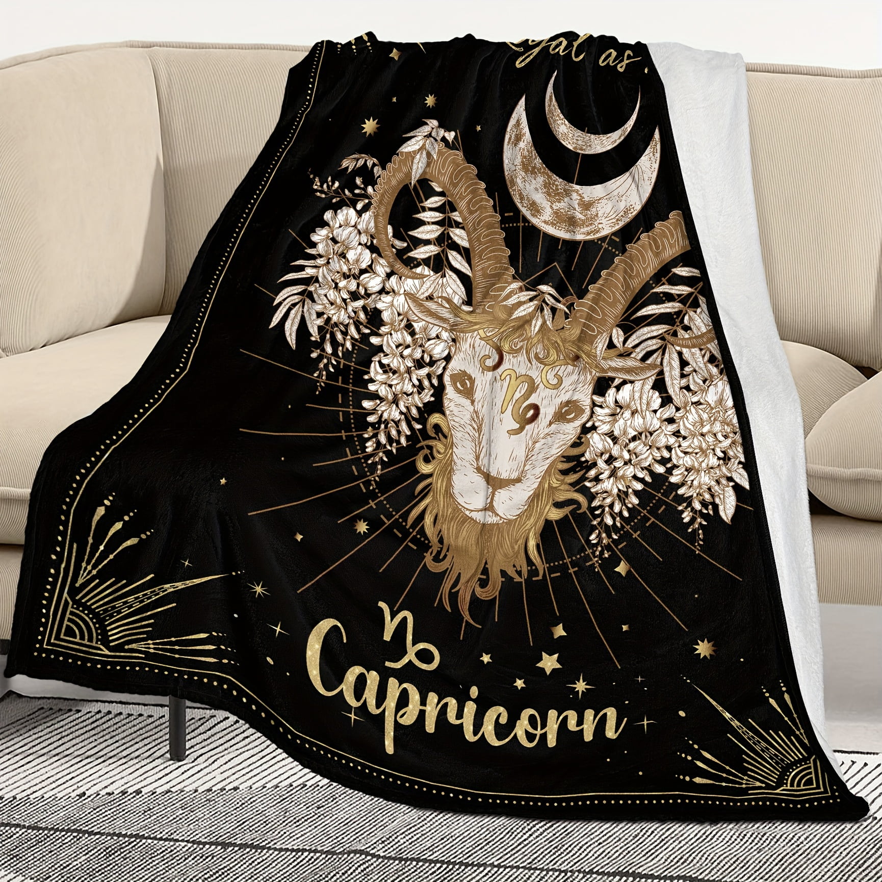 Zodiac Blanket 60"x80" Flannel - Aries Taurus Gemini Cancer Leo Virgo ...