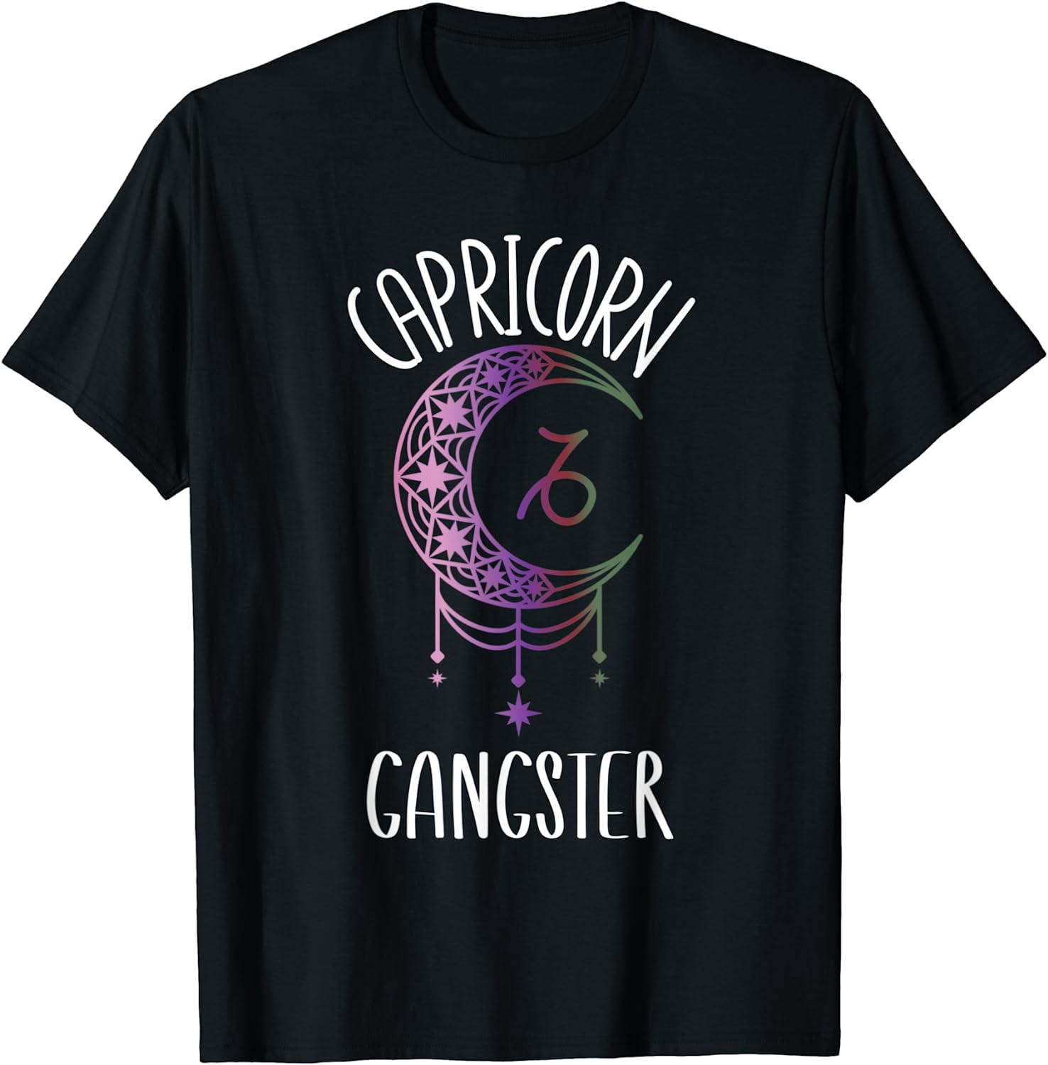 Zodiac Capricorn Stuff Capricorn Gangster Celestial Moon T-Shirt ...