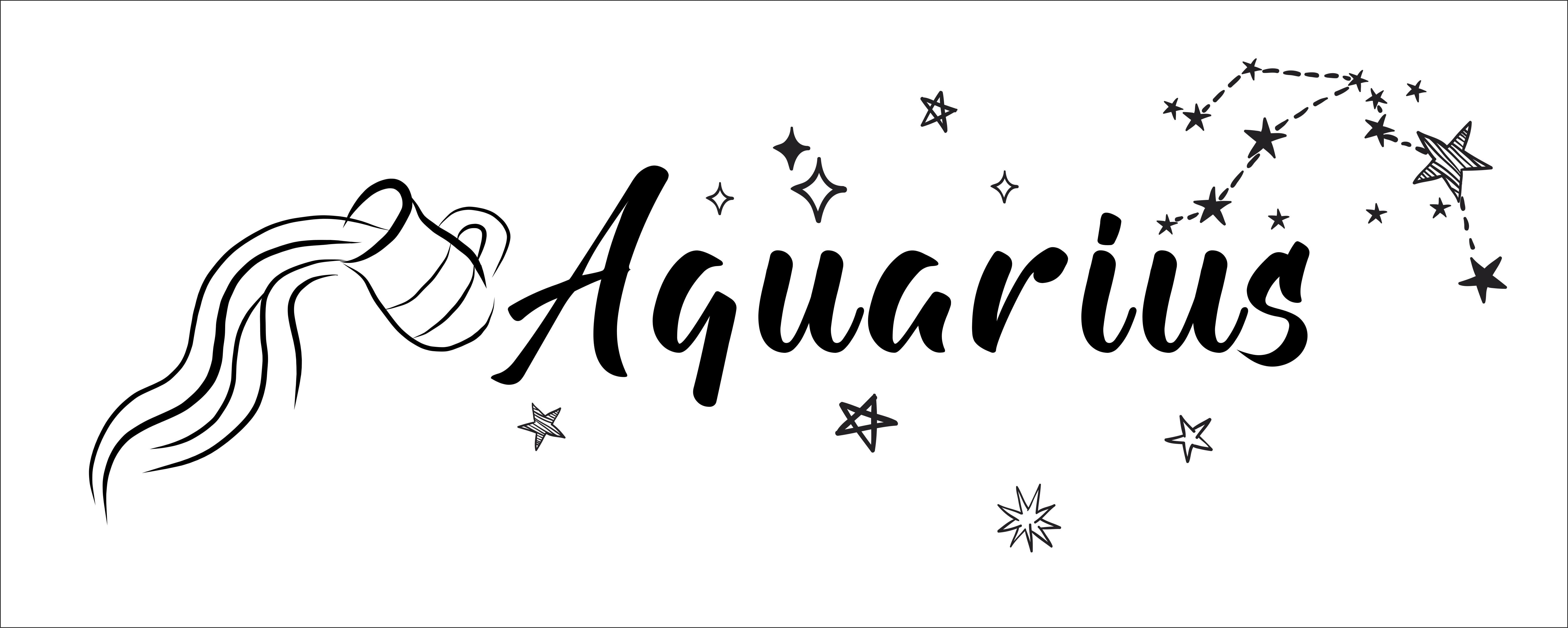 Zodiac Constellation Pattern Aquarius Wall Decal | Vinyl Home Adhesive ...