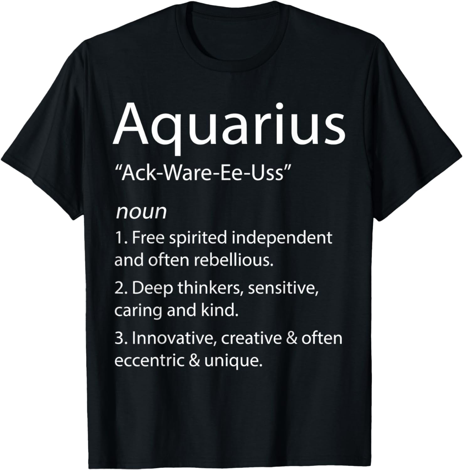 Zodiac Definition Astrology Facts - Star Sign Aquarius T-Shirt ...