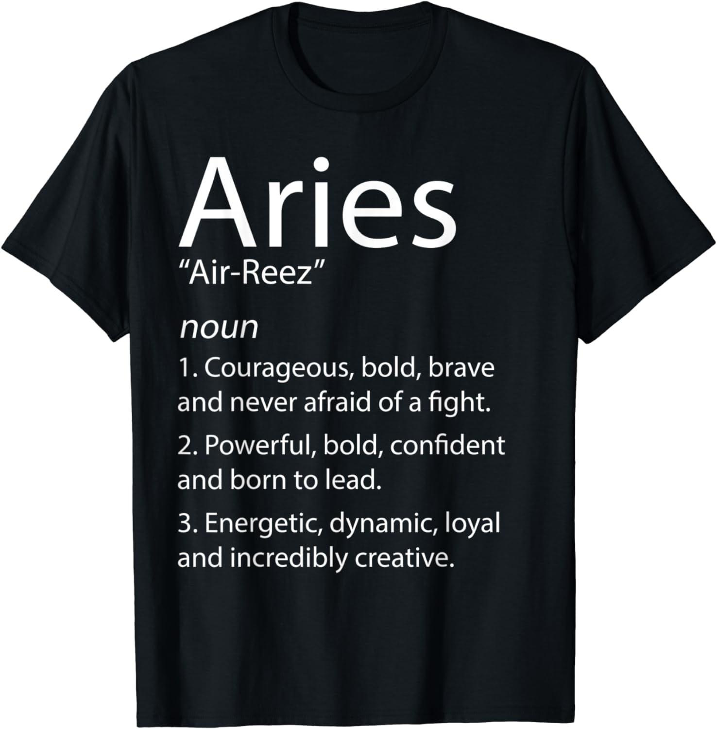 Zodiac Definition Astrology Facts - Star Sign Aries T-Shirt - Walmart.com