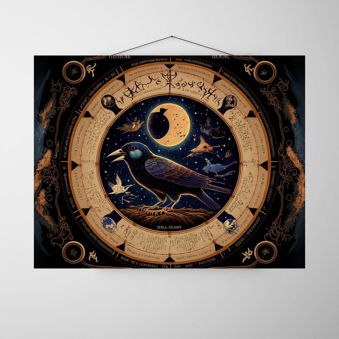 Zodiac Flyer - Astrology Bird Canvas Wall Art - Walmart.com
