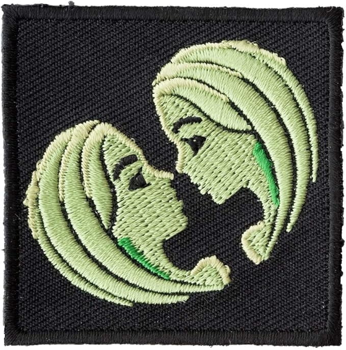 Zodiac Gemini Green Twin Faces Patch, Astrology Sign Patches - Walmart.com