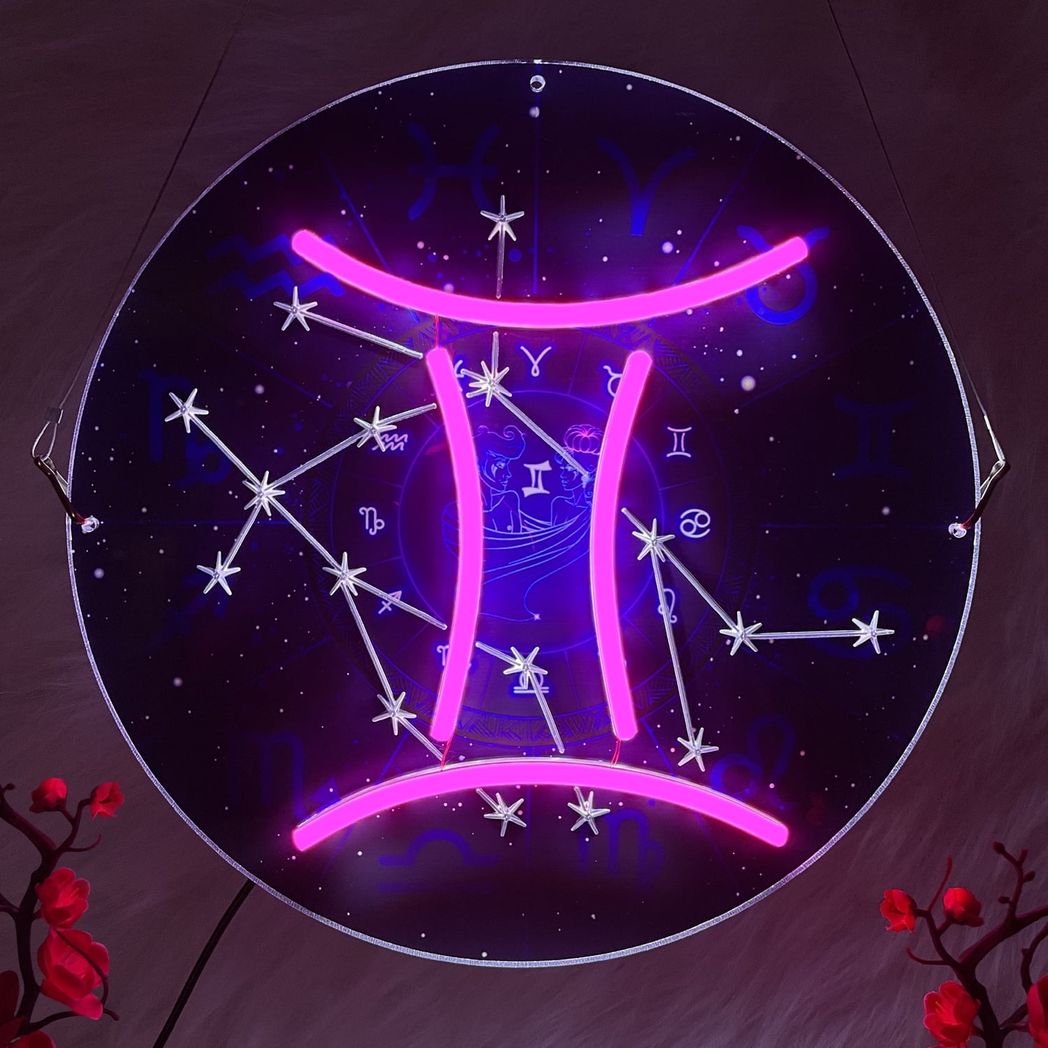 Zodiac Horoscope Sign - Gemini Neon Signs for Wall Decor，Constellation ...