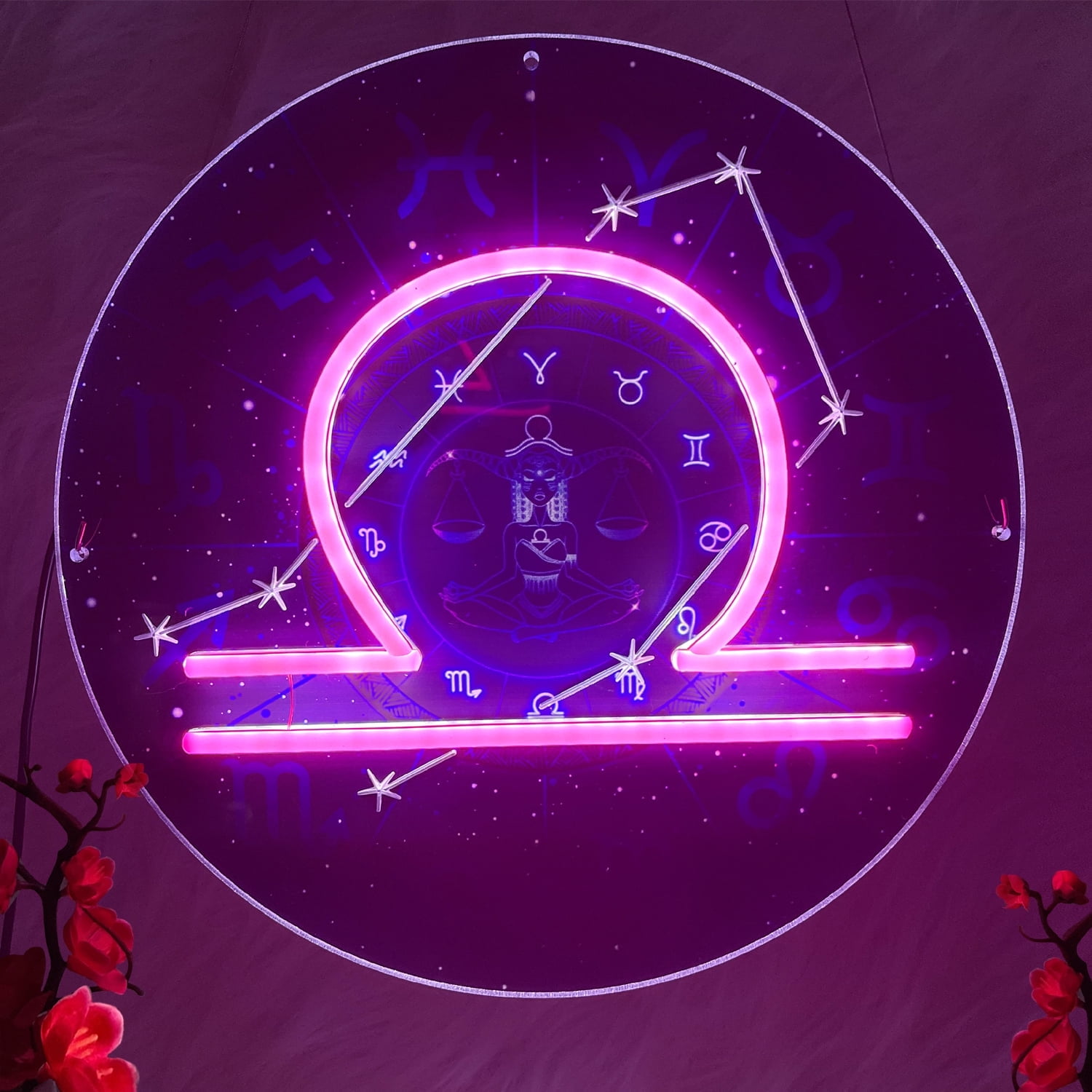 Zodiac Horoscope Sign - Libra Neon Signs for Wall Decor，Constellation ...