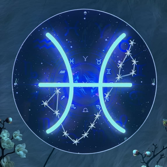 Zodiac Horoscope Sign - Pisces Neon Signs for Wall Decor，Constellation ...