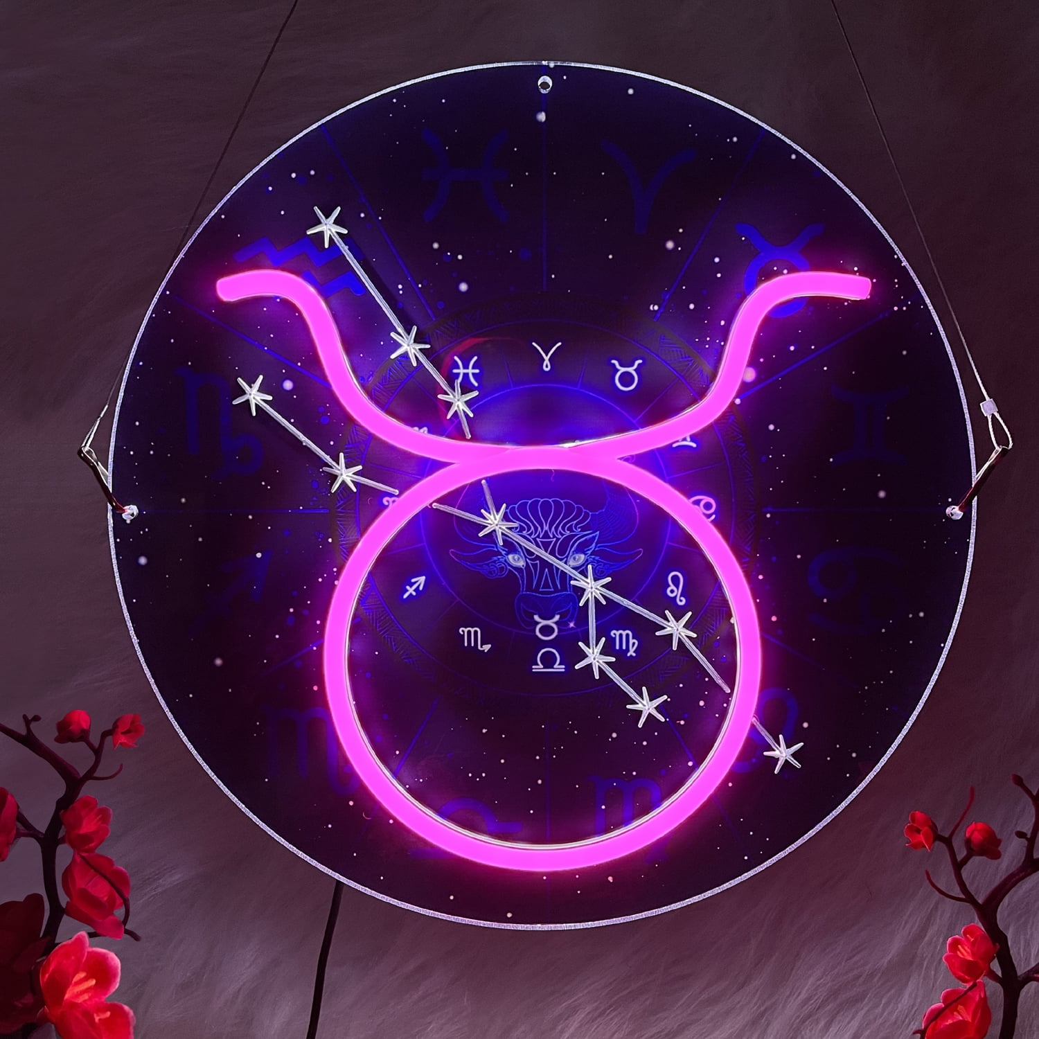 Zodiac Horoscope Sign - Taurus Neon Signs for Wall Decor，Constellation ...