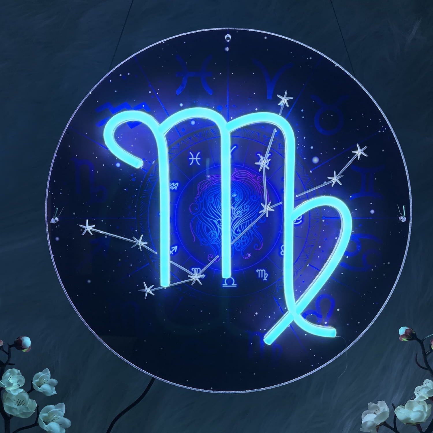 Zodiac Horoscope Sign -Virgo Neon Signs for Wall Decor，Constellation ...