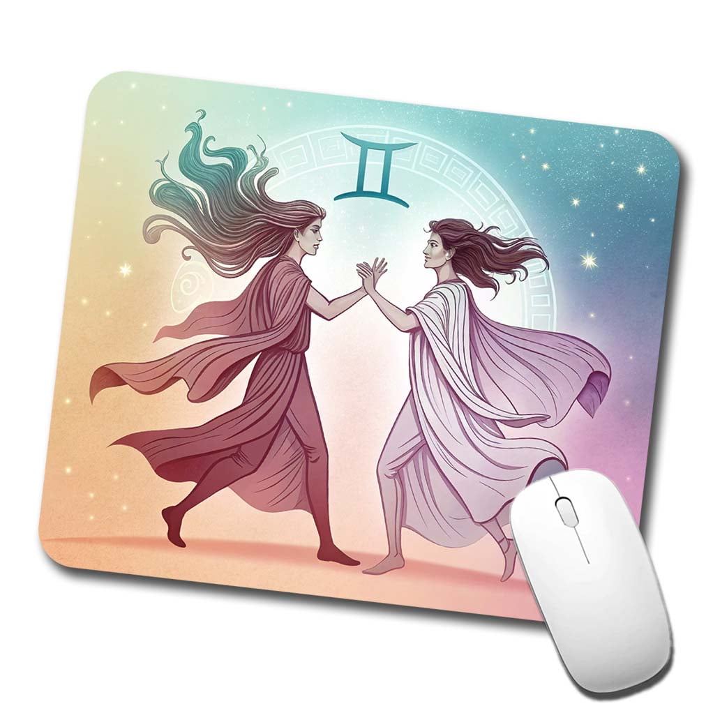 Zodiac Horoscope Symbol Gemini Twins Mouse Pad Low Profile Gaming Mat ...