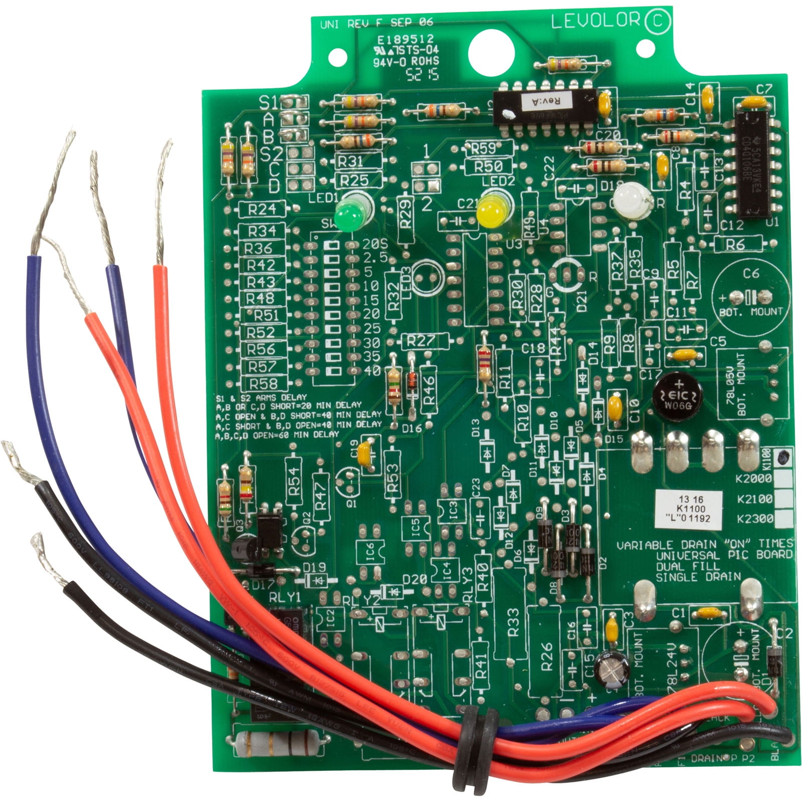Zodiac Jandy Pro Series LEVBRD Levolor PCB with Time-Out System ...