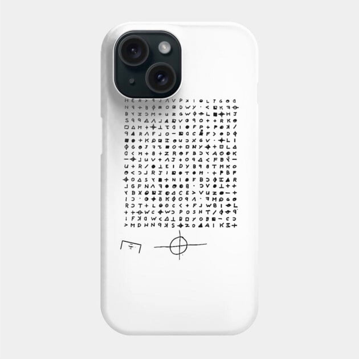 Zodiac Killer Cipher Symbols Funny Art Compatible Phone Case for iPhone ...