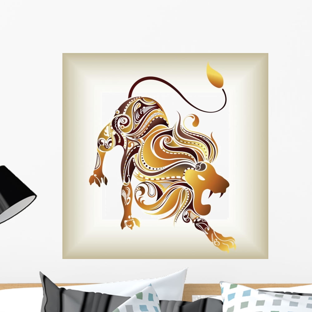 Zodiac Leo Wall Decal by Wallmonkeys Peel and Stick Graphic (24 in H x ...
