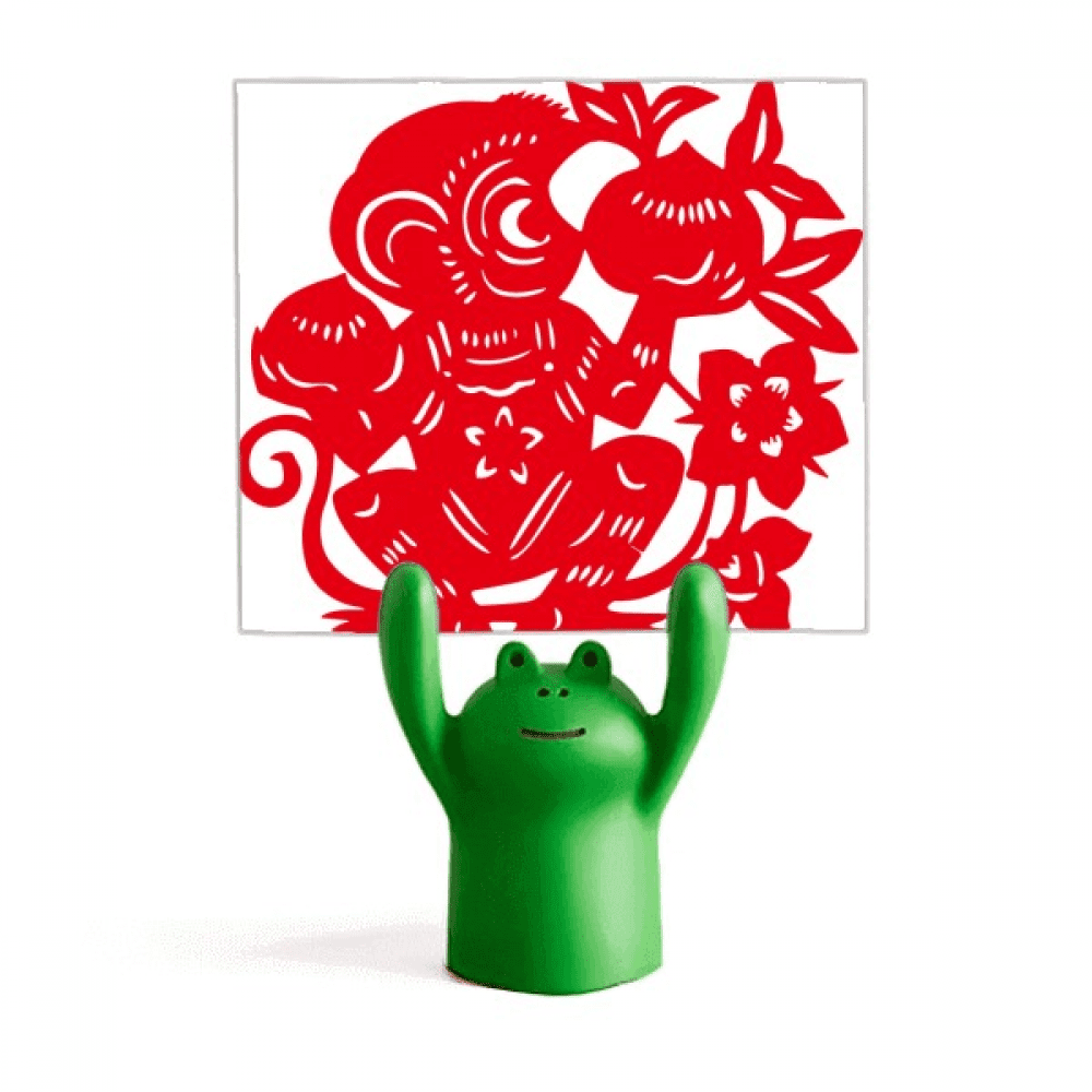 Zodiac Monkey Papercut Chinese Flowers Memo Holder Cartoon Animal Frog ...