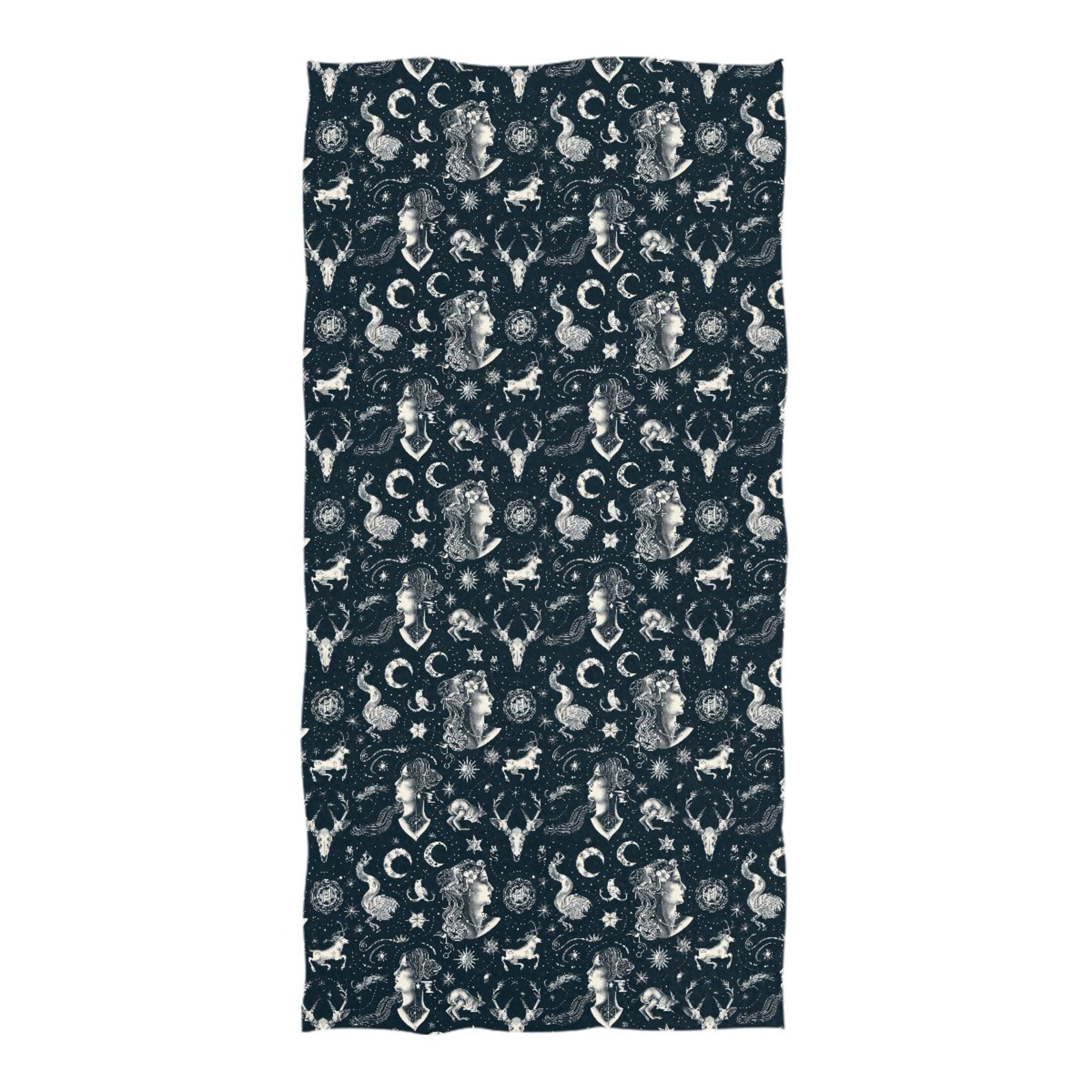 Zodiac Moon Girl Sun Beach Towel Oversized 74"x37" Pool Towels Soft ...