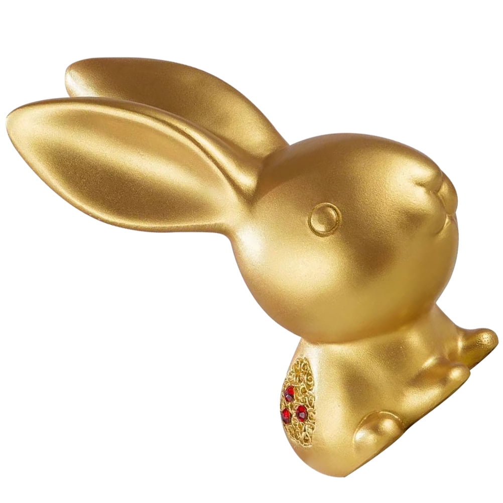 Zodiac Rabbit Year Decoration Desktop Resin Rabbit Statue Decoration ...