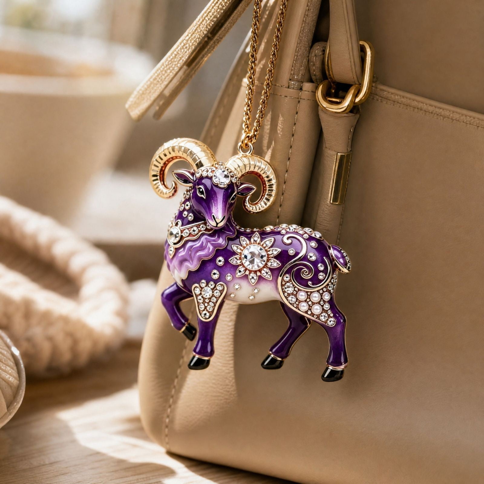 Zodiac Sheep 2D Acrylic Charm Ornament,Cute Flat Lamb Hanging Pendant ...