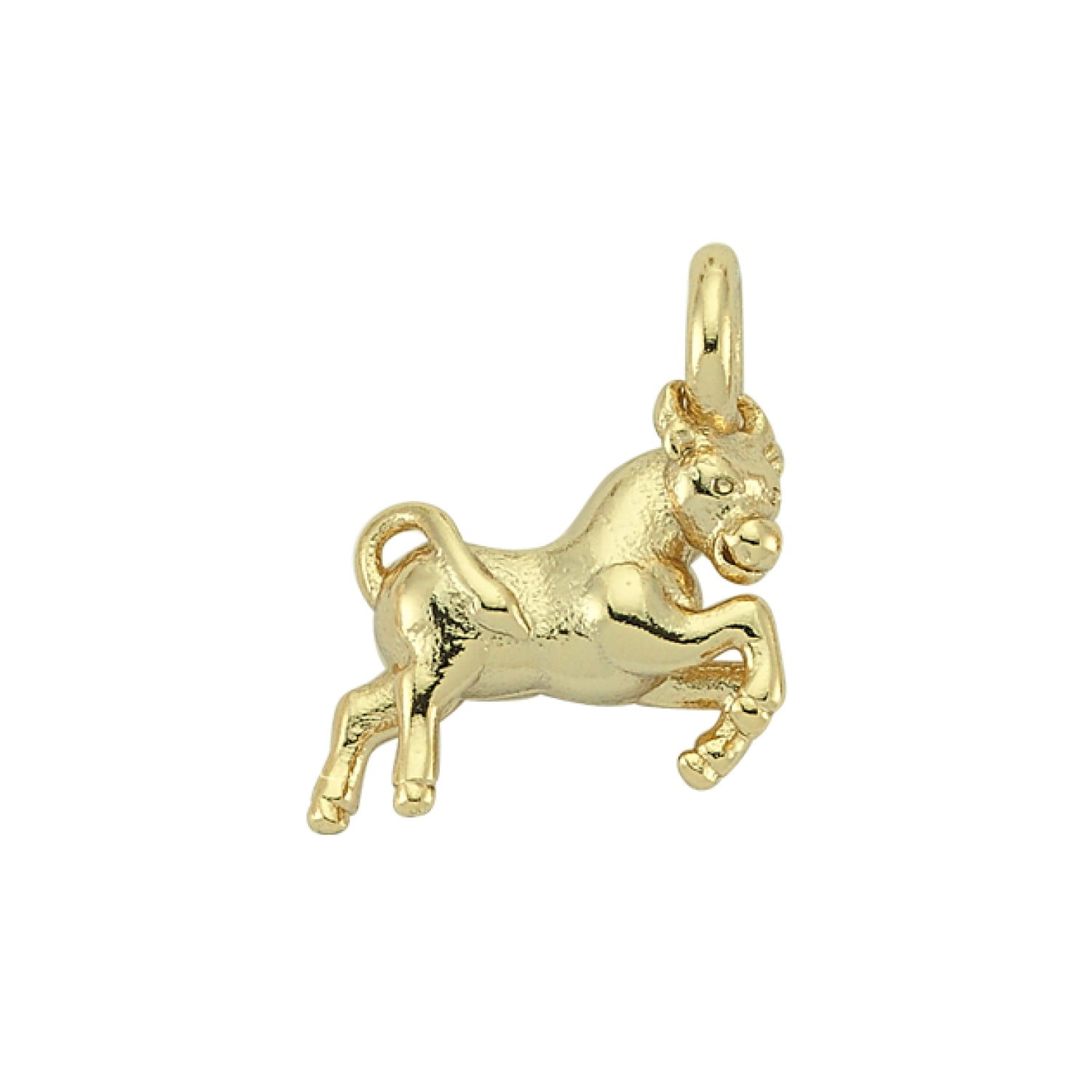 Zodiac Sign Charm, Taurus Bull - Gold Plated Astrology Charm, Horoscope ...