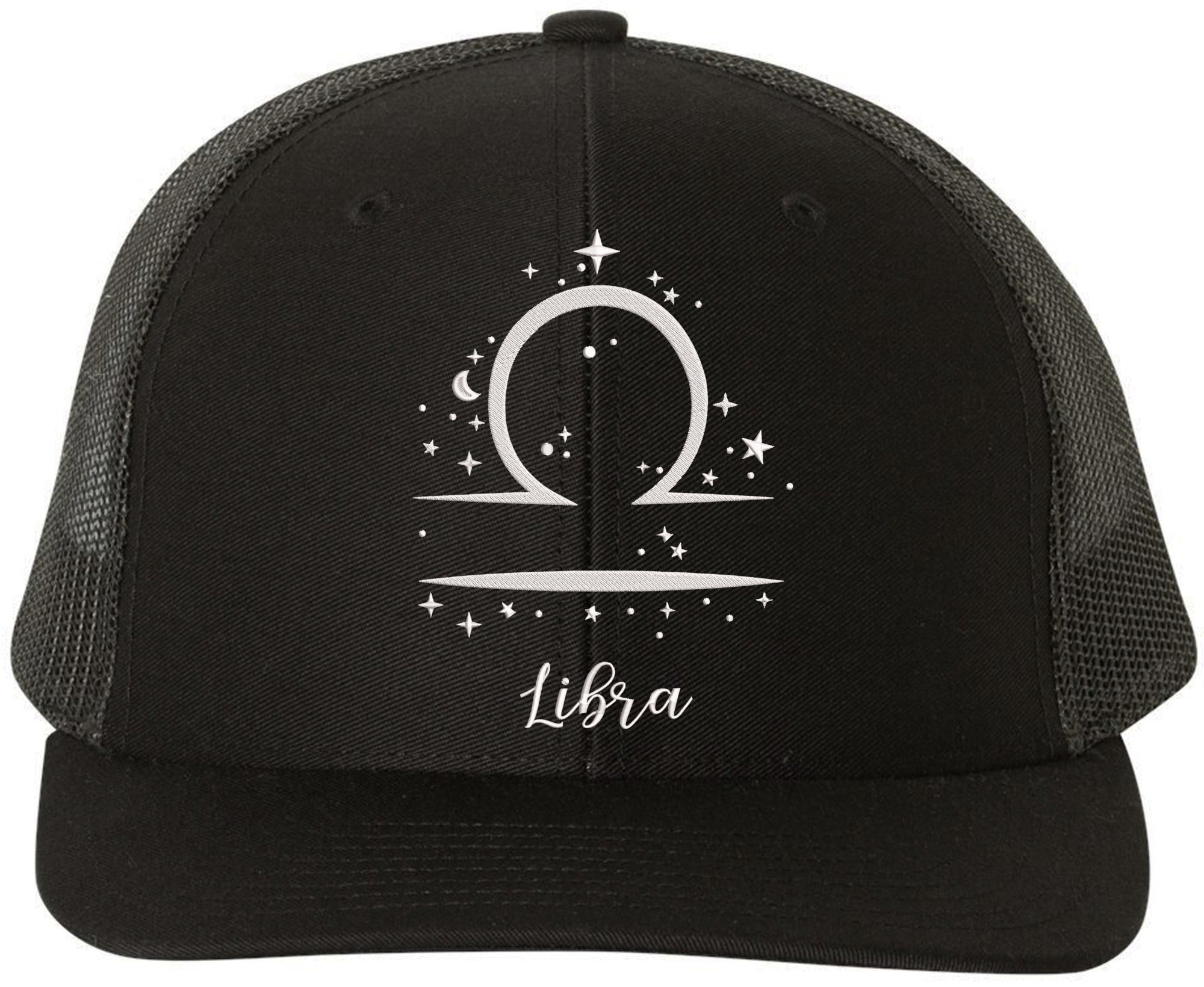 Zodiac Sign Embroidered Trucker Hat | Adjustable Unisex Mesh Back Cap ...