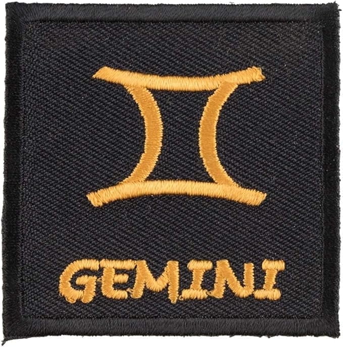Zodiac Sign Gemini Black & Gold Patch, Zodiac Patches - Walmart.com