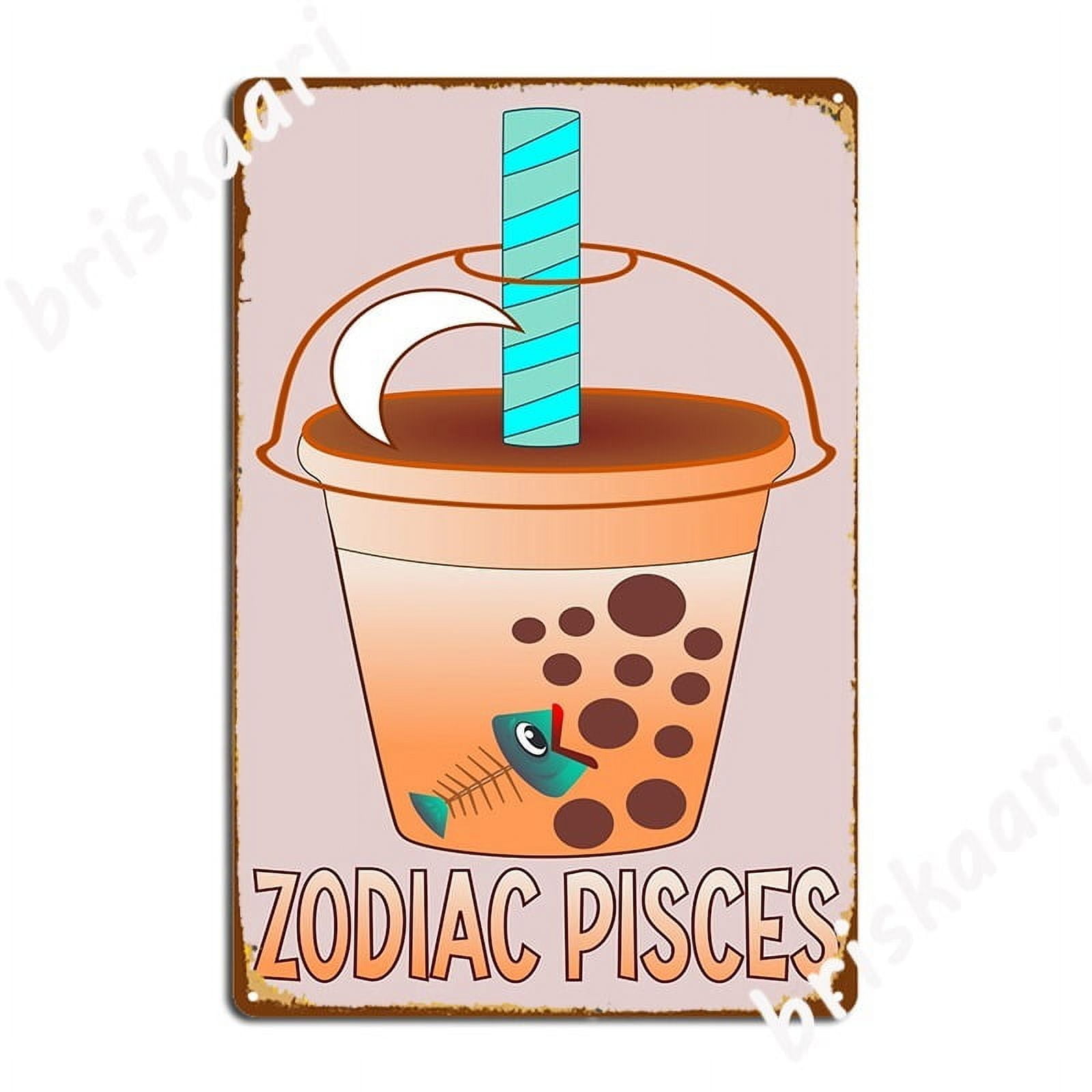Zodiac Sign Pisces Metal Sign Cinema Garage Bar Cave Create Poster Tin ...