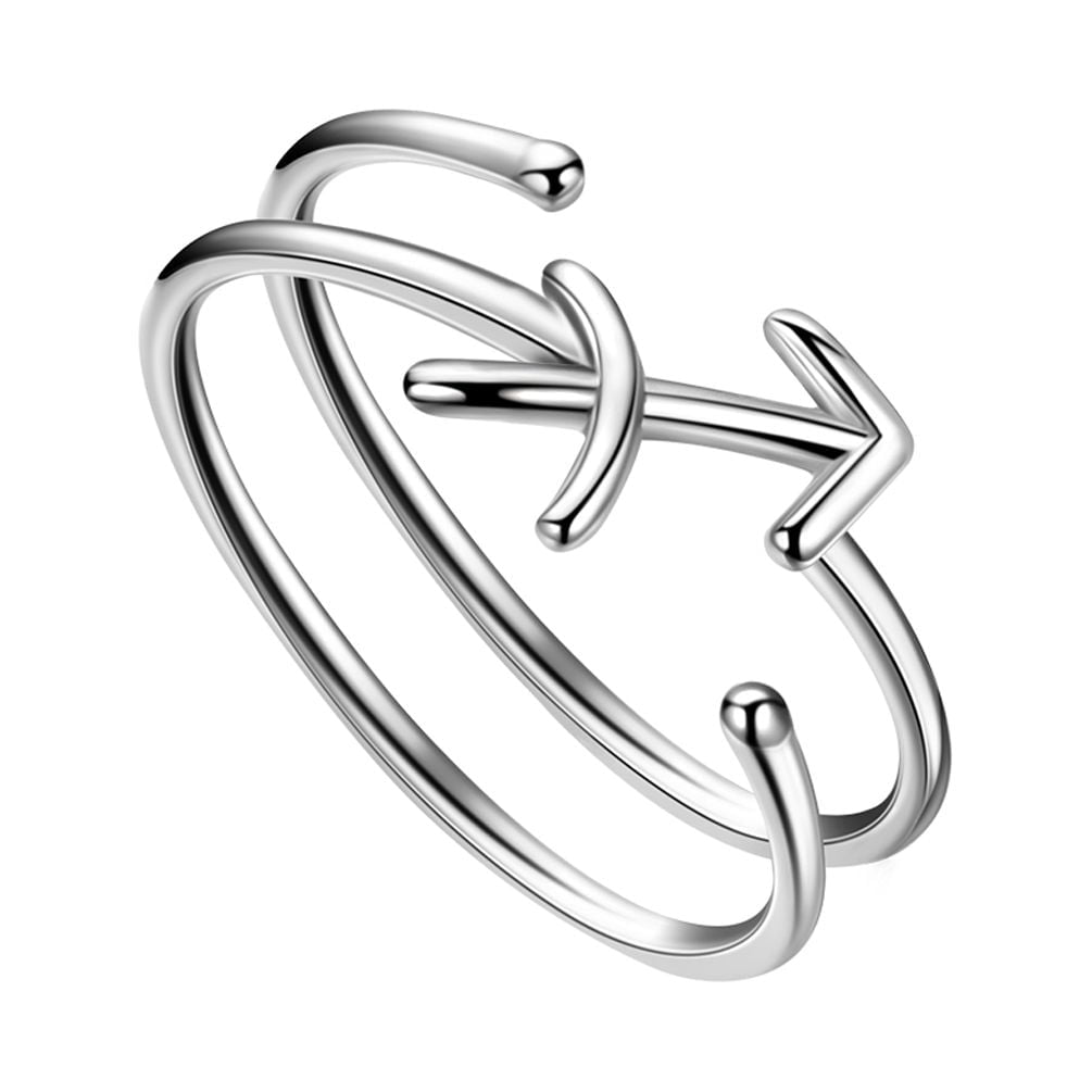 Zodiac Sign Sagittarius Ring 925 Sterling Silver Adjustable Rings for Women November December ...