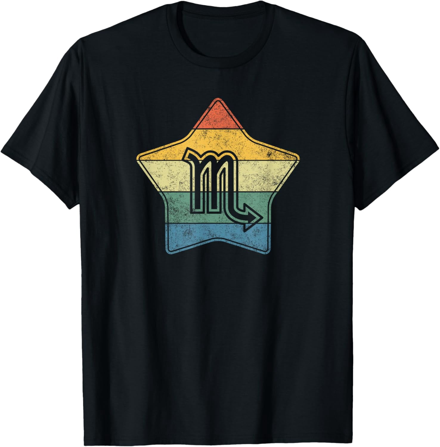 Zodiac Sign Scorpio - Symbol without Text as Vintage Star T-Shirt men ...