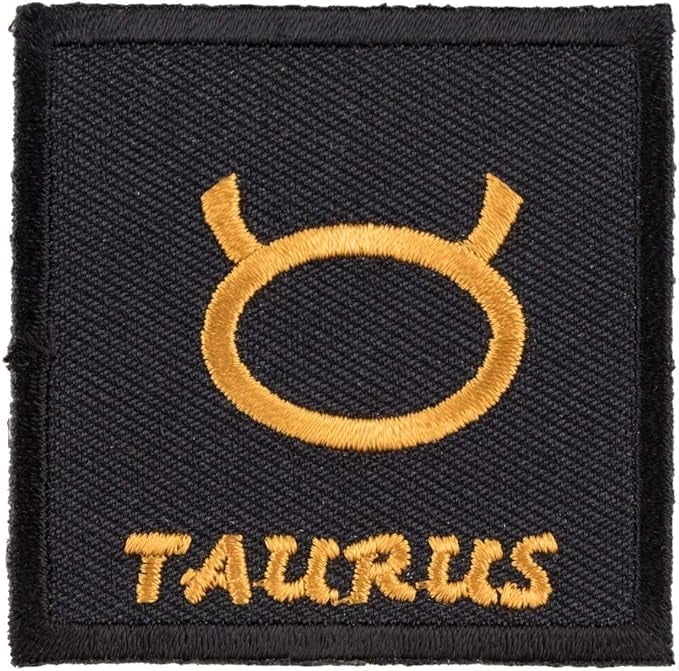 Zodiac Sign Taurus Black & Gold Patch, Zodiac Patches - Walmart.com