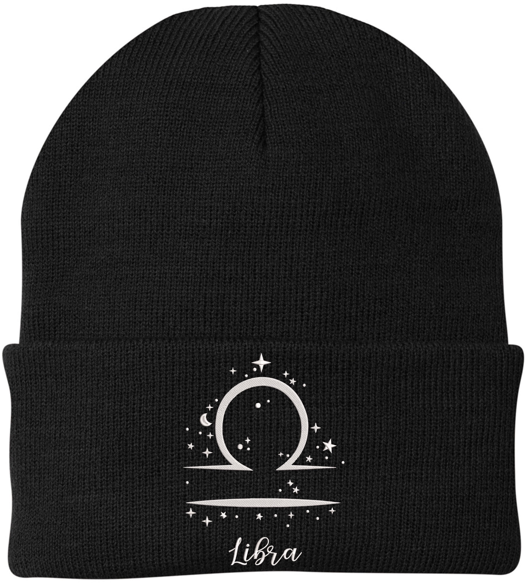 Zodiac Signs Embroidered Beanie | 100% Acrylic Warm Skull Caps with 12 ...