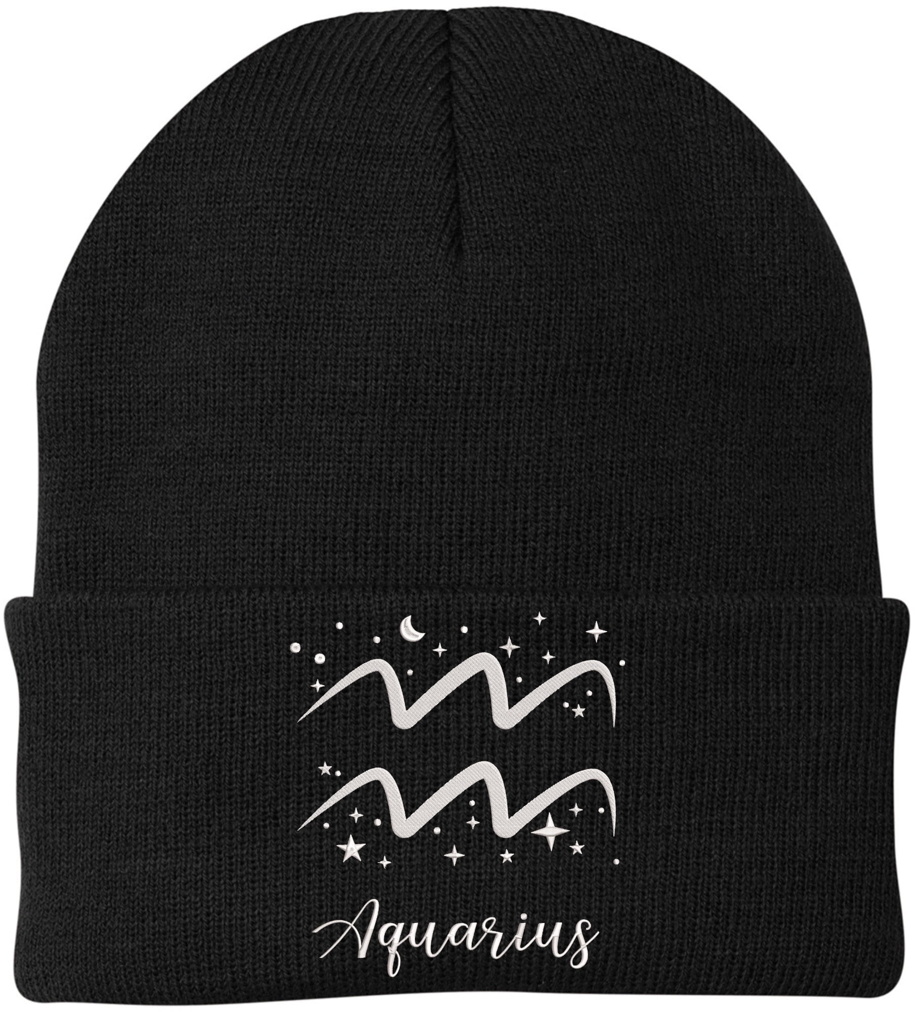 Zodiac Signs Embroidered Beanie | 100% Acrylic Warm Skull Caps with 12 ...