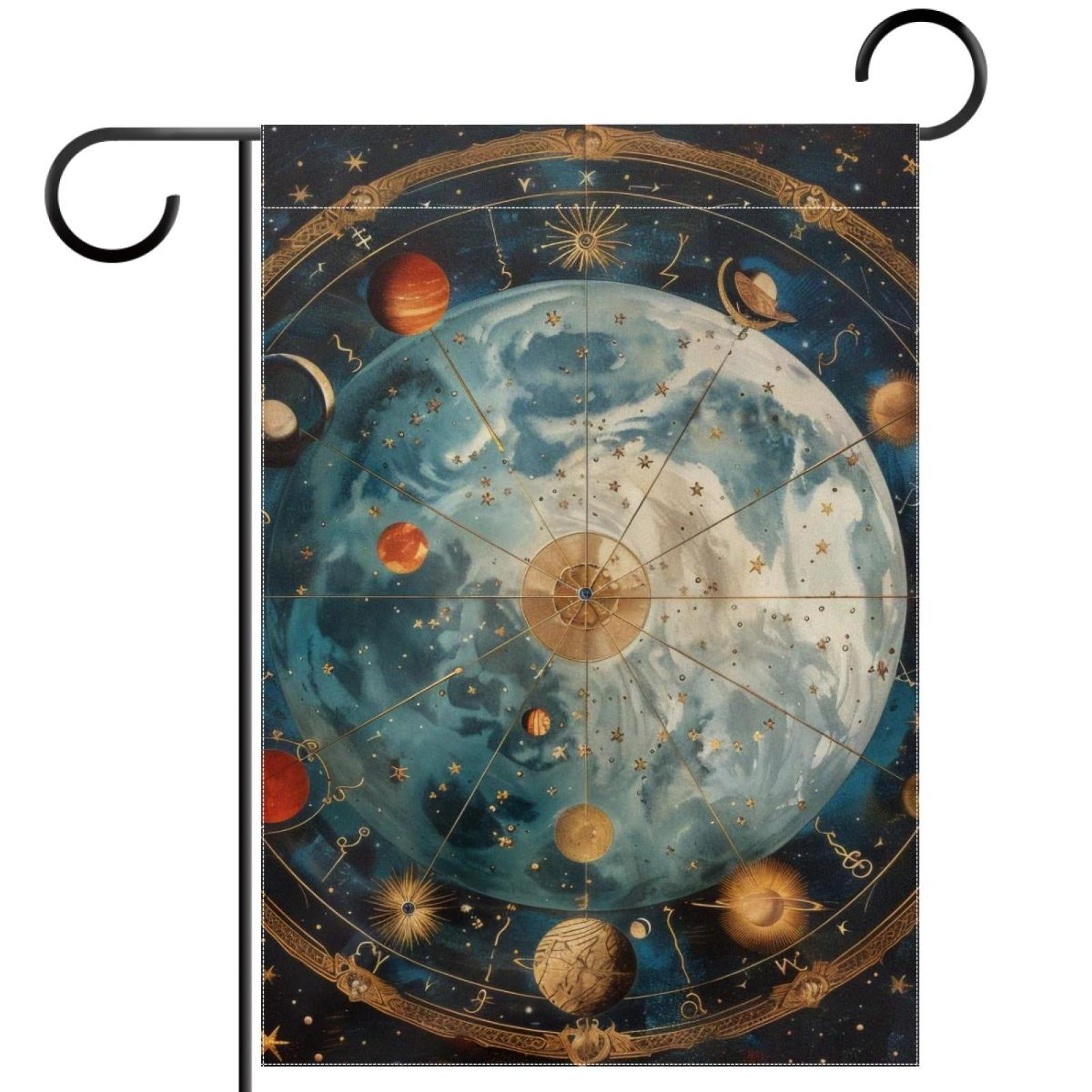 Zodiac Signs Planets Symbols Welcome Garden Flags, 12 x 18 Inch Double ...
