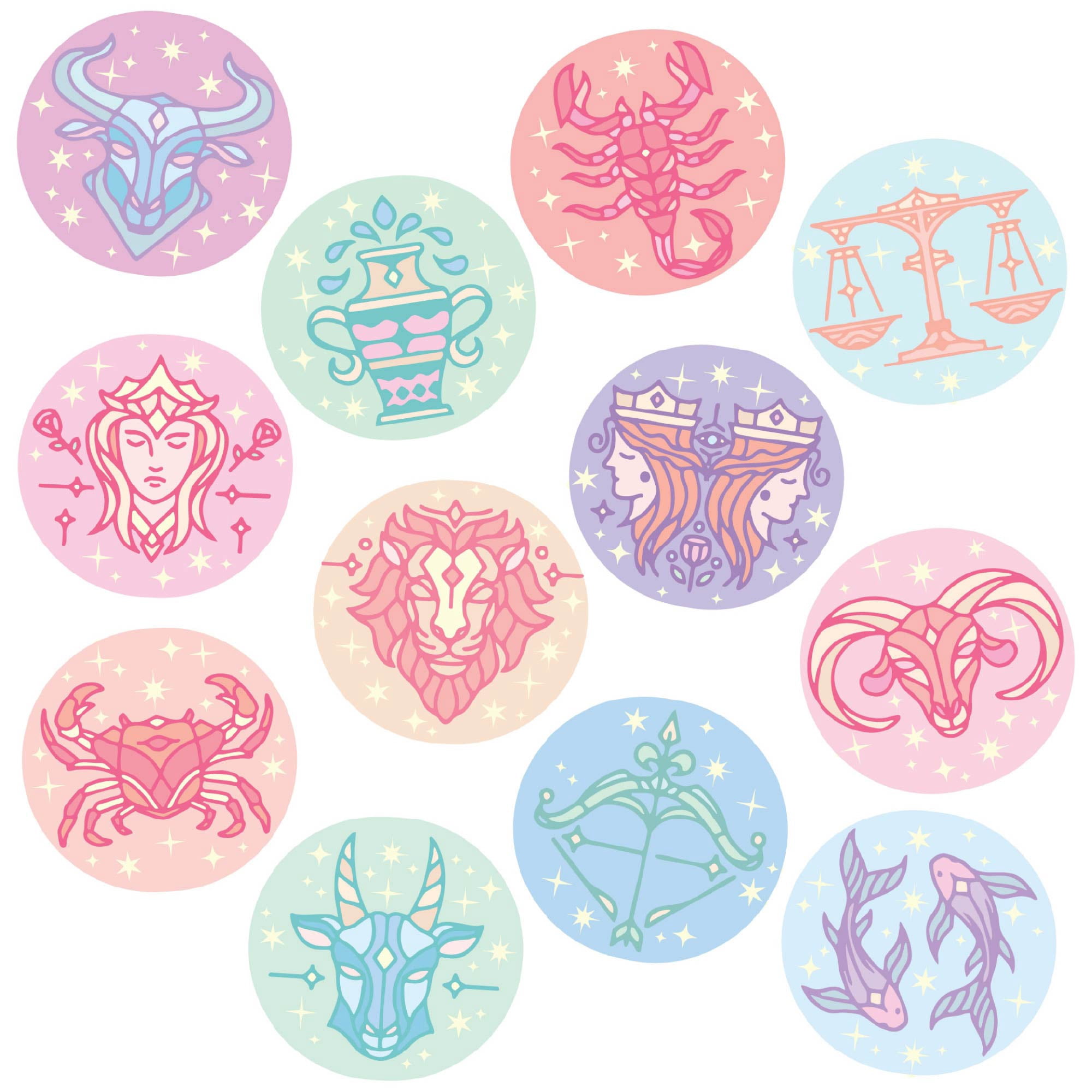 Zodiac Sticker Extra Large Stickers for Adults Funny Adhesives with ...