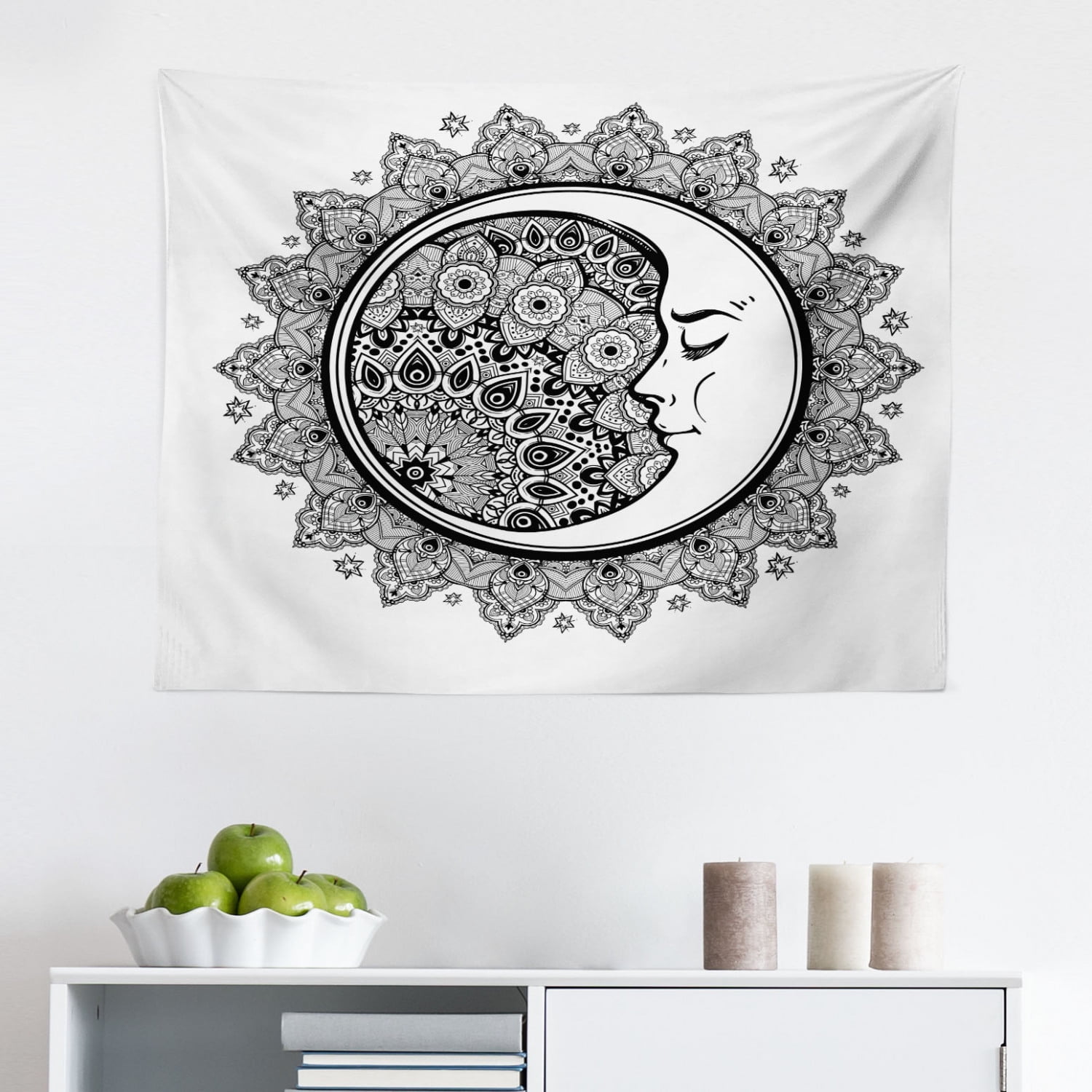 Zodiac Tapestry, Micro Cosmos Universe Eastern Lace Mandala Form with ...