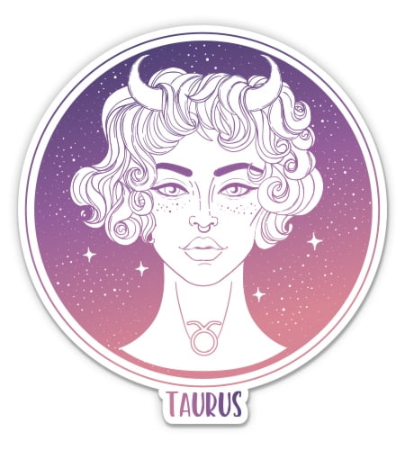 Zodiac Taurus Waman - 5" Vinyl Sticker - For Car Laptop I-Pad ...