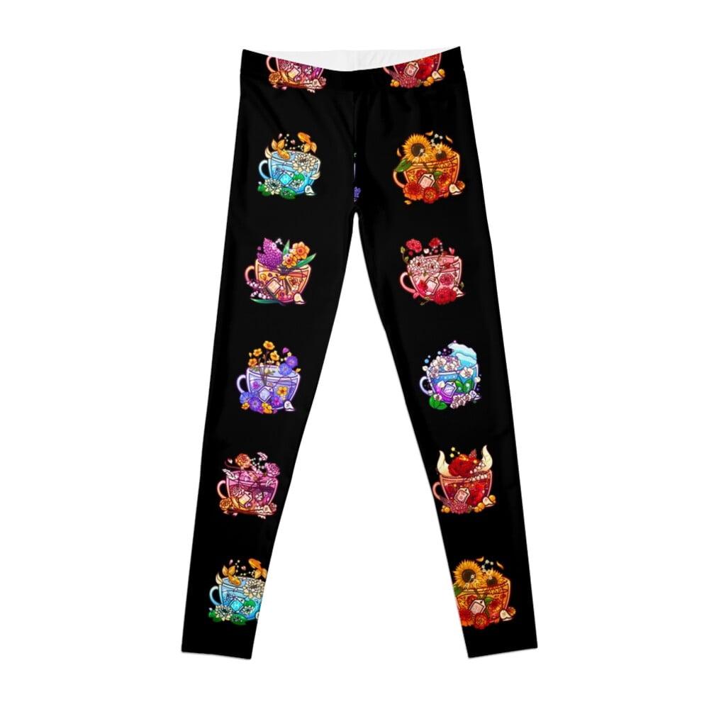 Zodiac Teacup Collection Leggings jogging pants Tight fitting woman ...