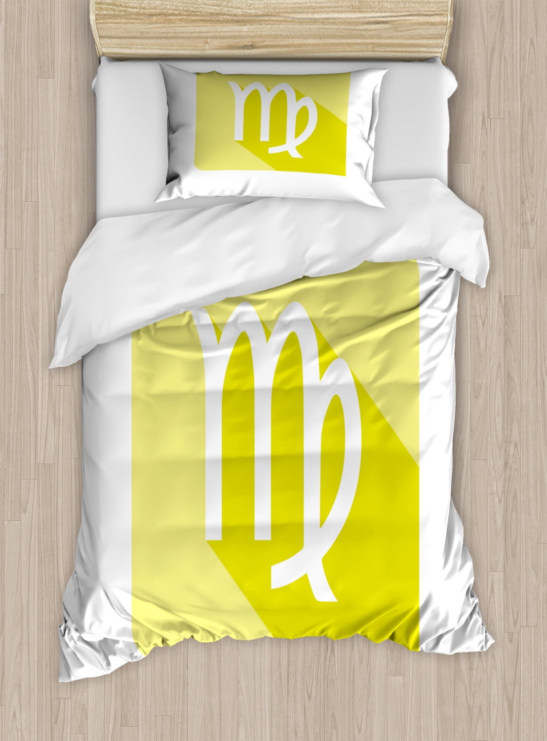 Zodiac Virgo Twin Size Duvet Cover Set, Astrological Sign with a Pastel ...