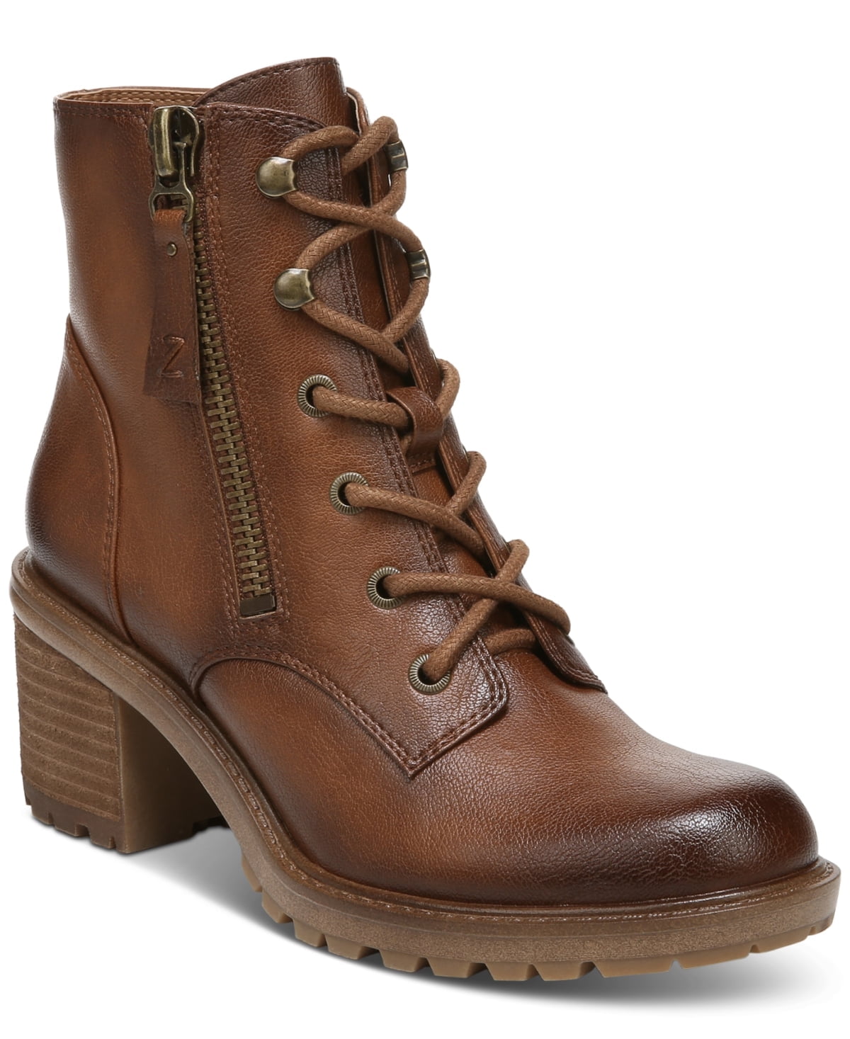Zodiac Women's Gaige Lace Up Lug Sole Combat Boots Brown Size 11 M ...