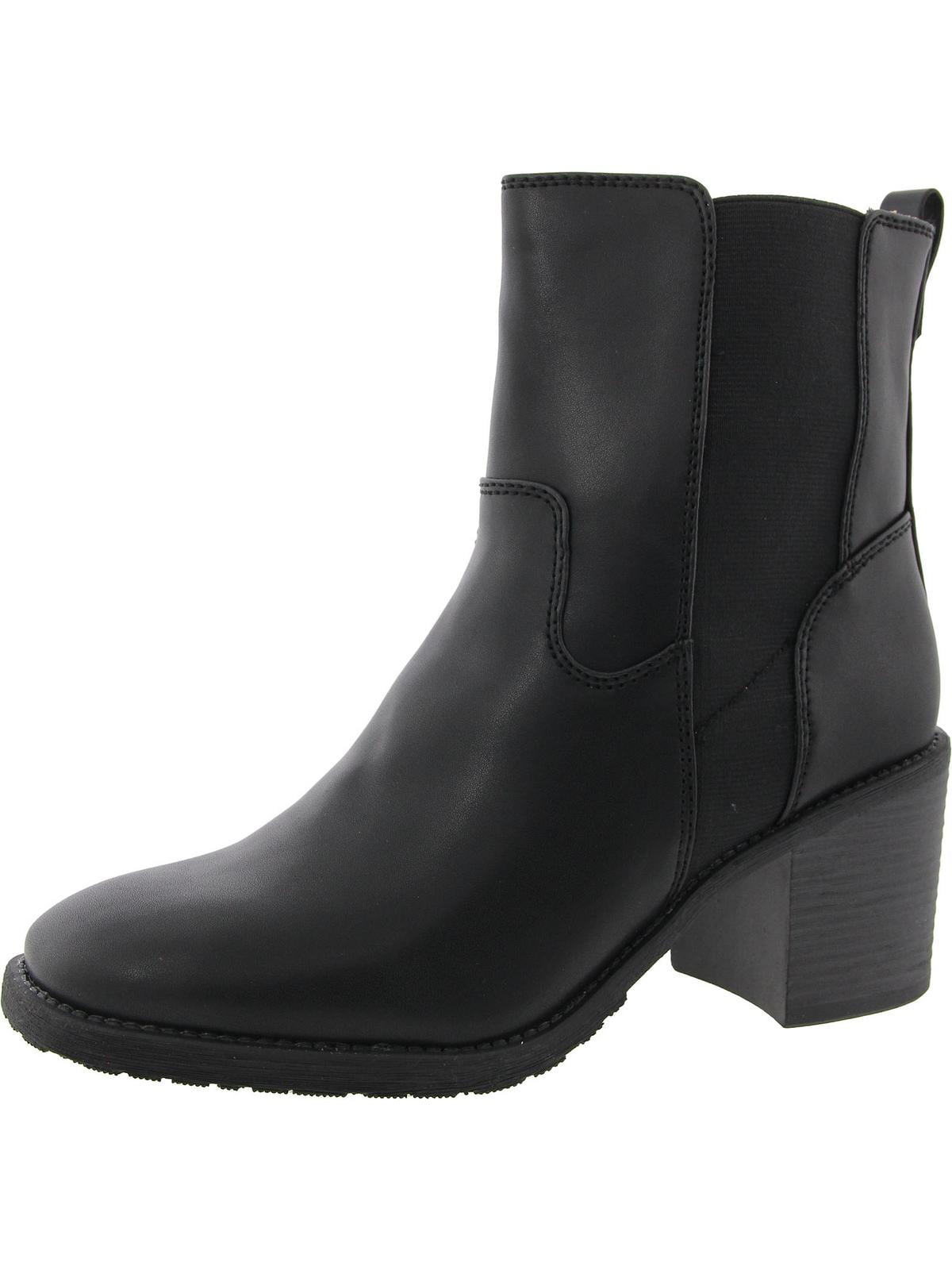 Zodiac Womens Claret Faux Leather Block Heel Chelsea Boots - Walmart.com