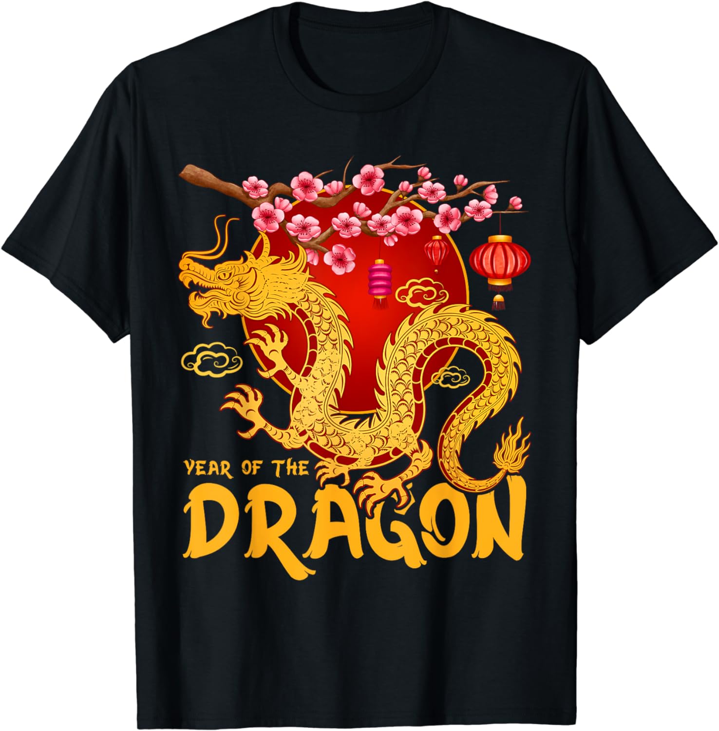 Zodiac Year Of The Dragon Lunar Happy Chinese New Year 2024 T-Shirt ...