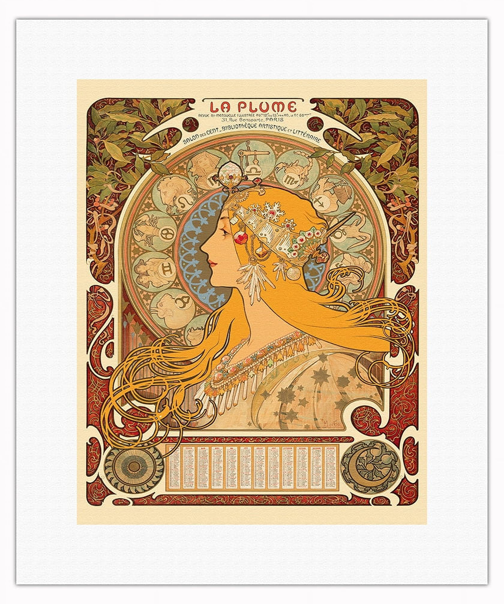 Zodiac (Zodiaque) Calendar - La Plume Magazine - Vintage France ...