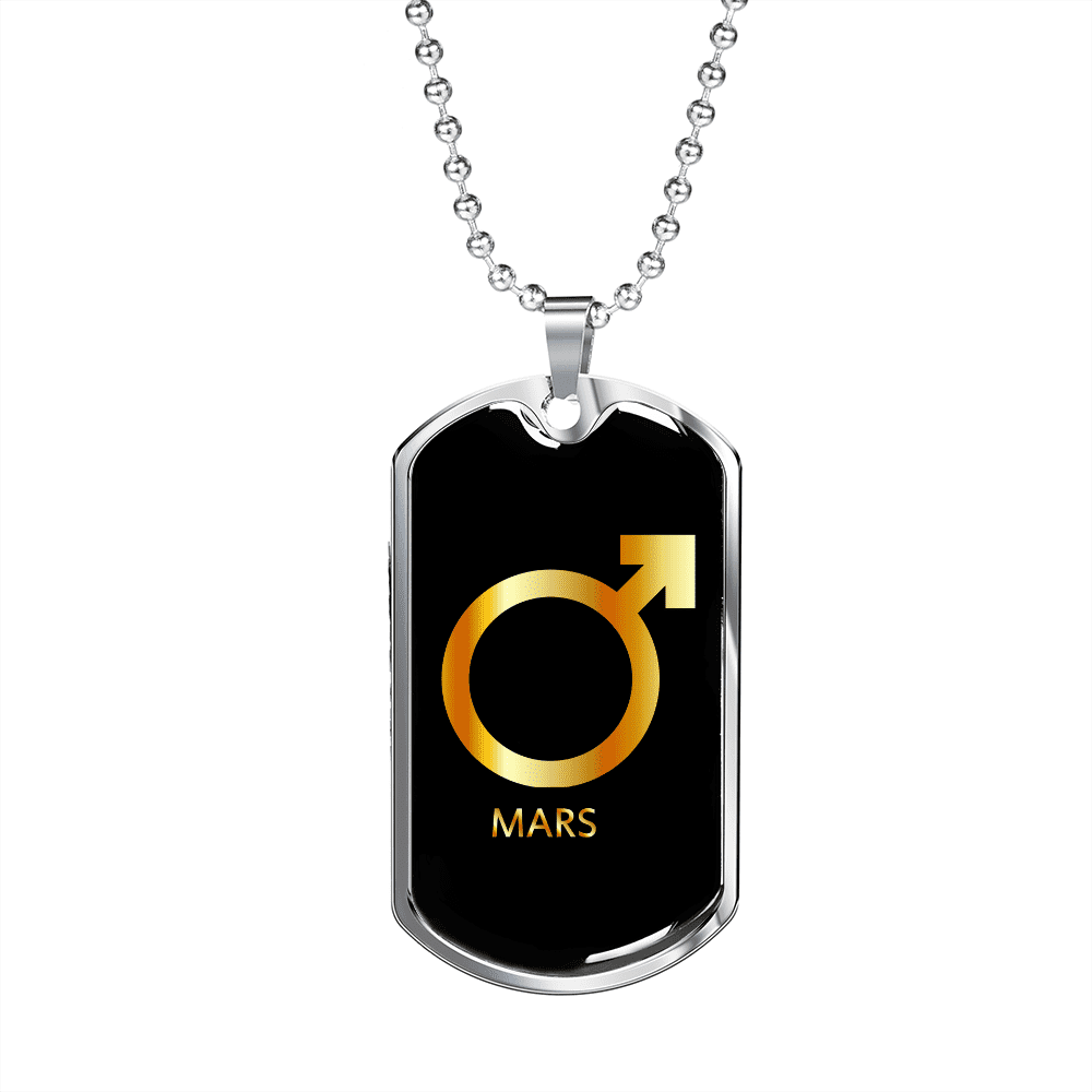 Zodiac and Astrology Symbol of the Planet Mars Zodiac Necklace ...