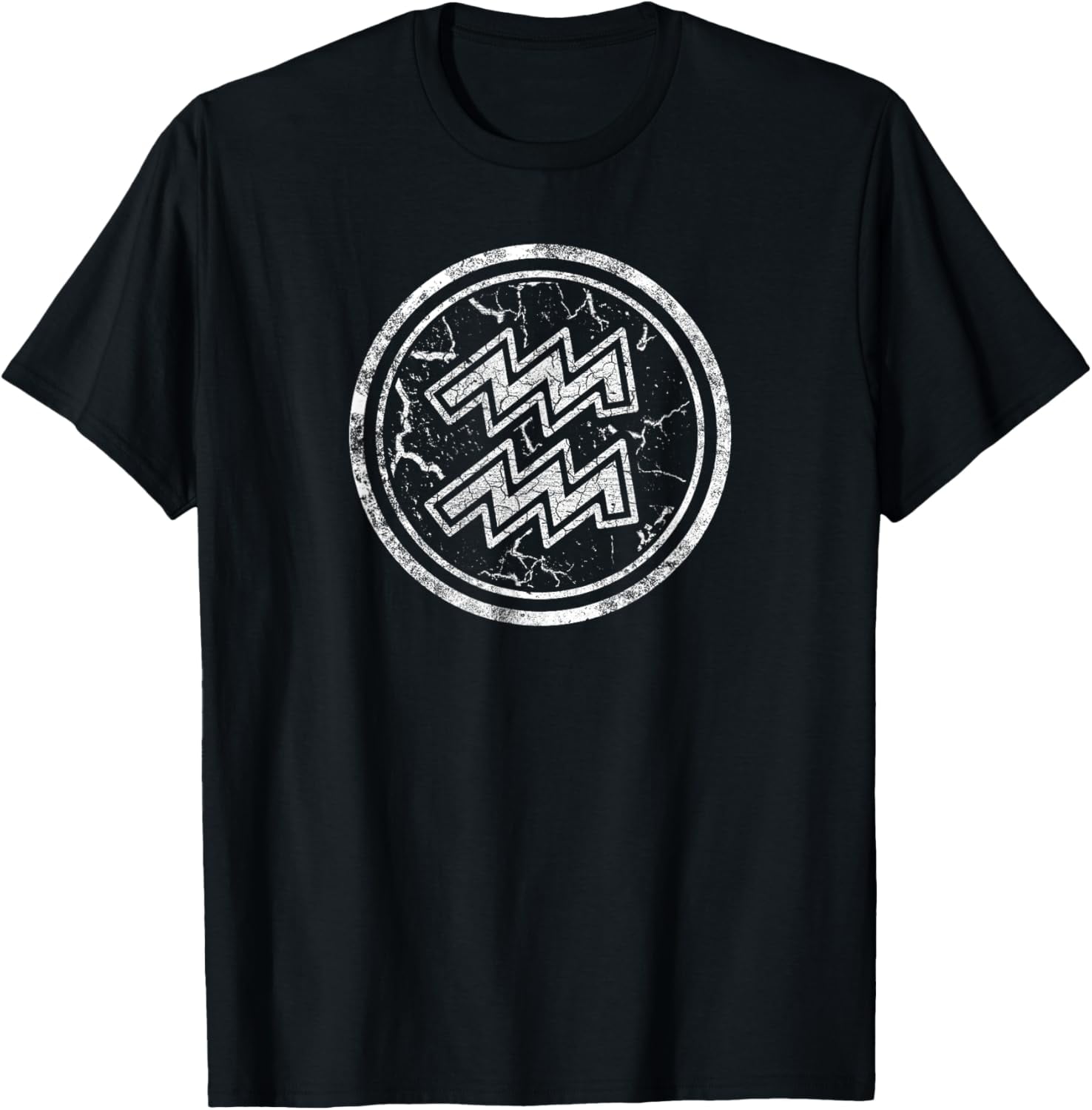 Zodiac sign Aquarius - symbol without text as a circle T-Shirt men and ...