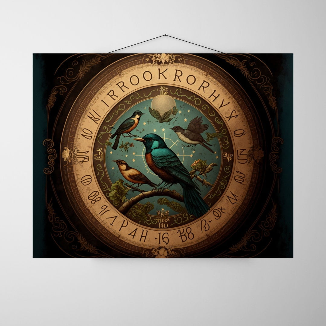 Zodiacal Flight - Astrology Bird Canvas Wall Art - Walmart.com