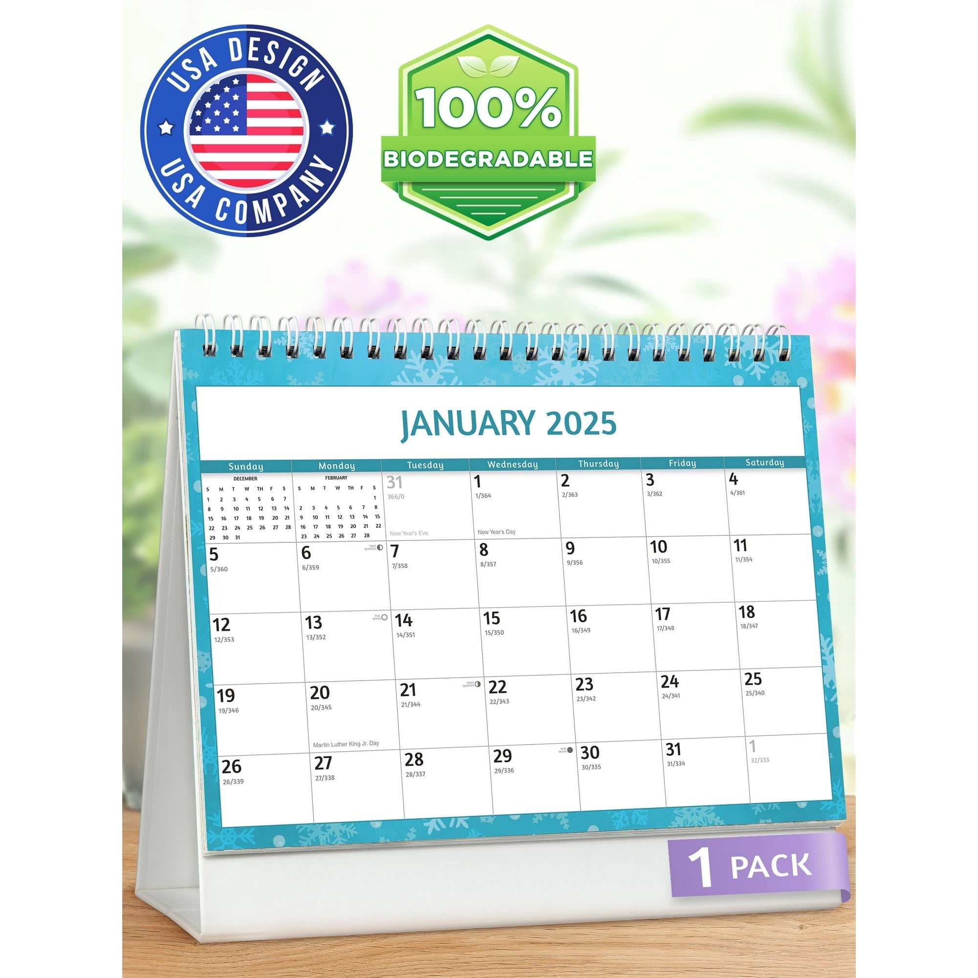 Zoe Deco Cute 8x6 Desktop Standing Desk Calendar, Patterns Design, July ...