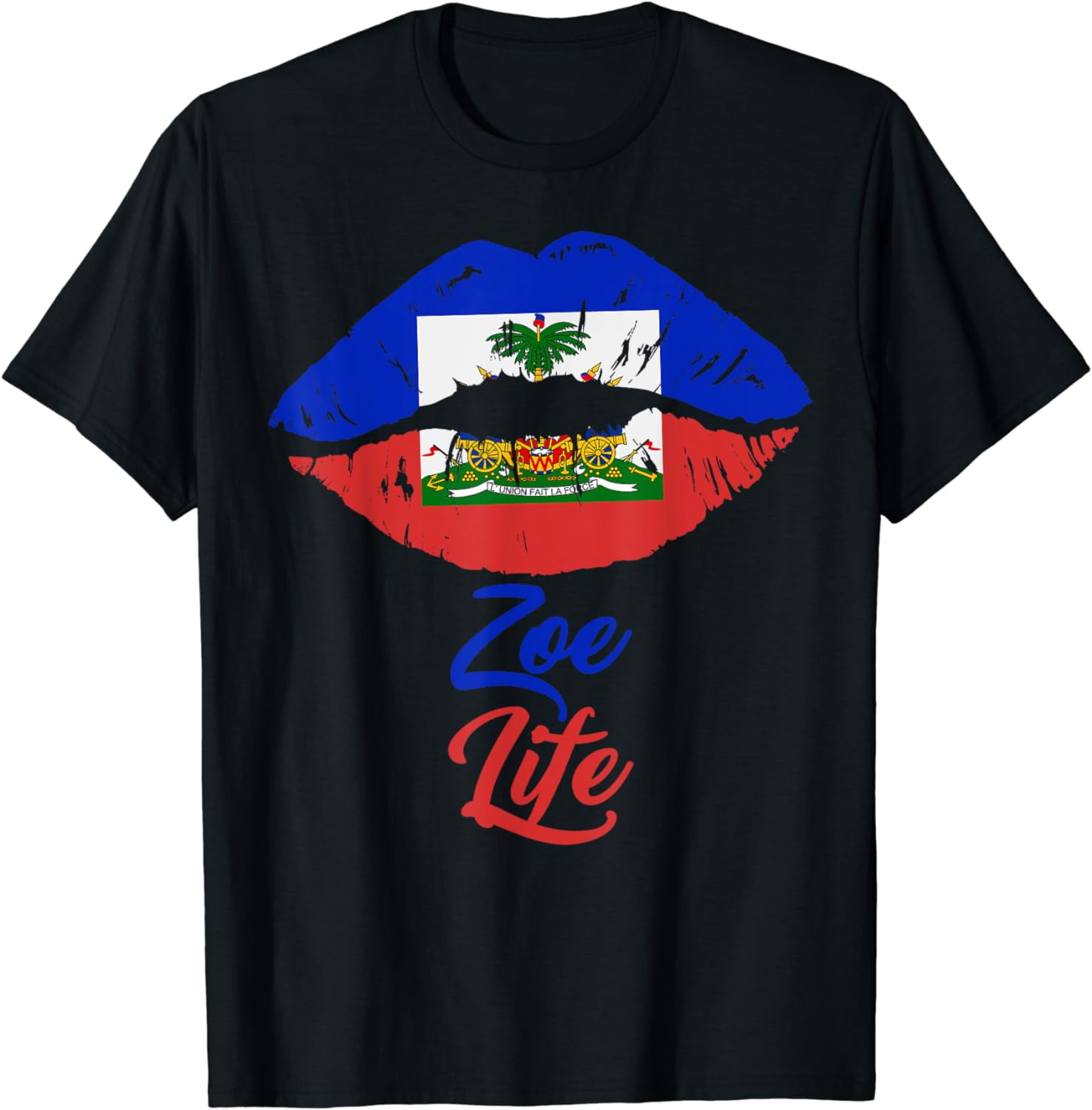 Zoe Life Lips Haitian Pride Perfect Haiti Flag Day May 18th T-Shirt ...