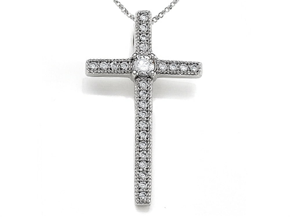Zoe R 925 Sterling Silver Micro Pave Hand Set Cubic Zirconia (CZ ...